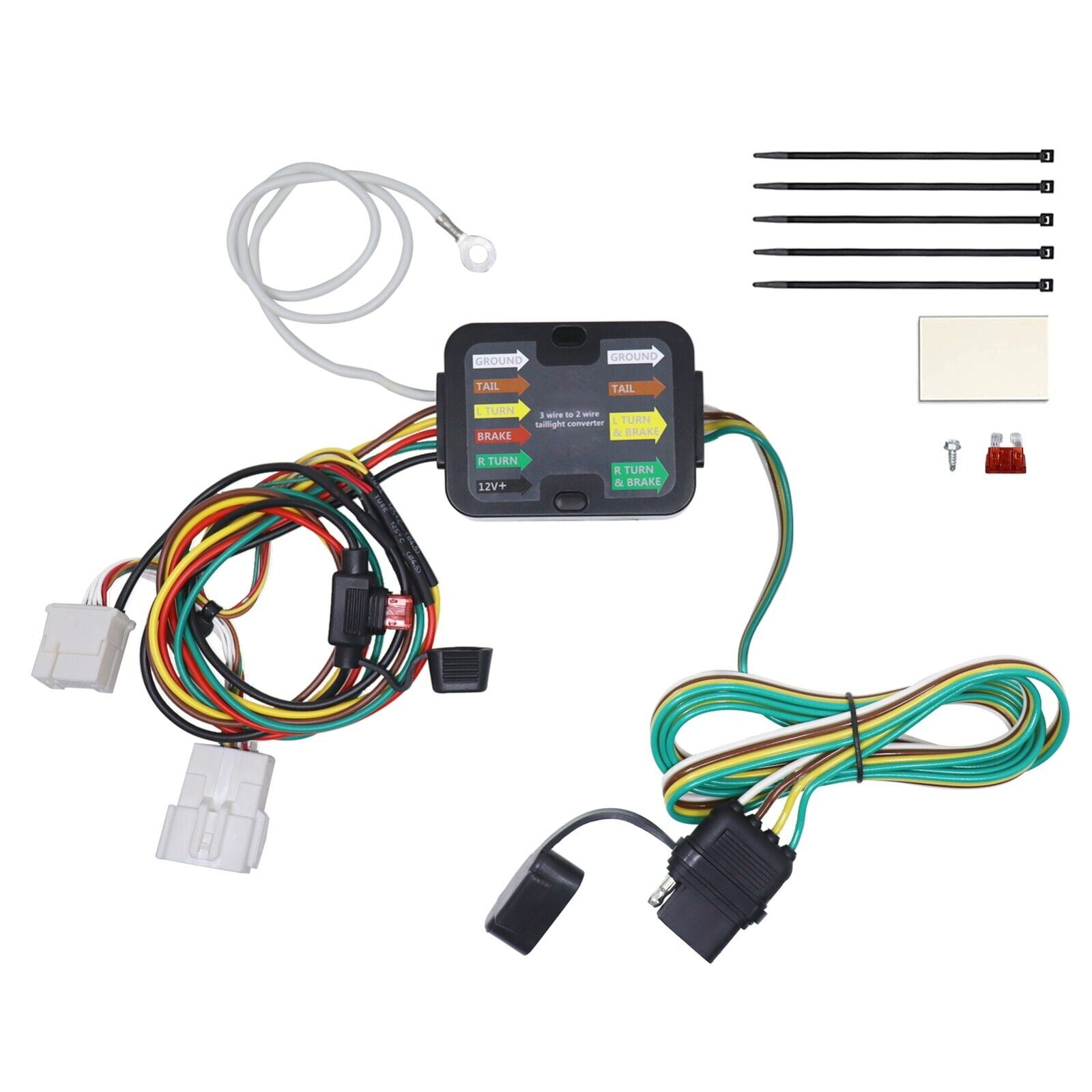 CARROFIX Vehicle Wiring Harness - 4 Way Flat Trailer Connector, Automotive Lights, for 2012-2016 ...