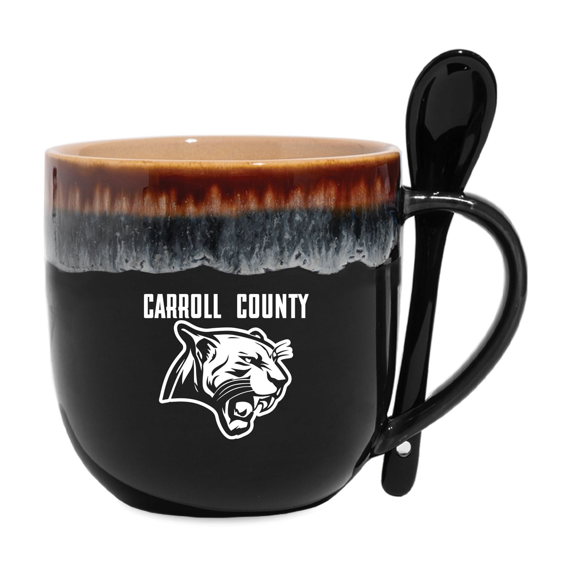 CARROLL COUNTY KENTUCKY WIDE 18-OZ CERAMIC SPOON MUG - BLACK - Walmart.com