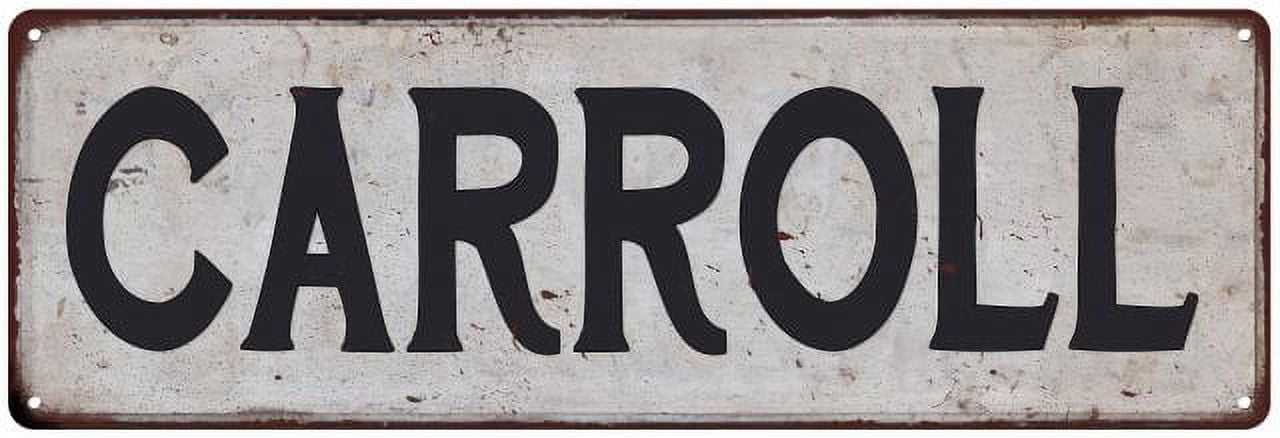 CARROLL Vintage Look Rustic Chic Metal Sign 6x18 106180036662 - Walmart.com