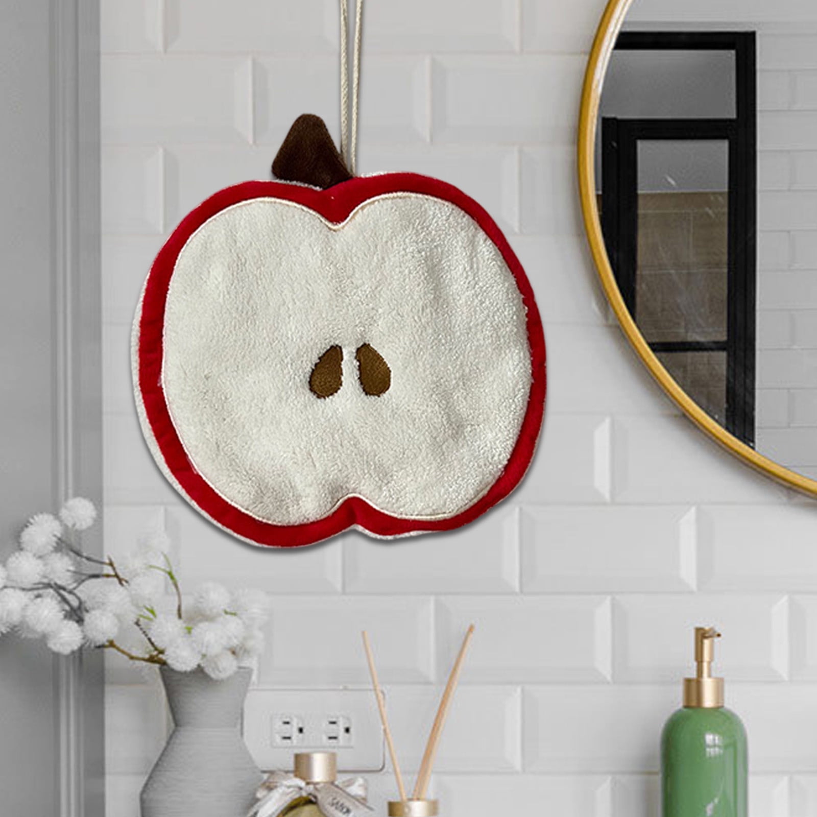 CARRYKING Apple Themed Hand Towels, Super Absorbent Hanging Kitchen ...