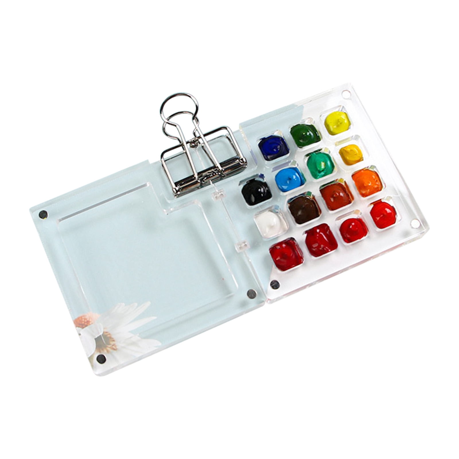 CARRYKING Portable Mini Acrylic Watercolor Paint Set with Metal Clip, 8 ...