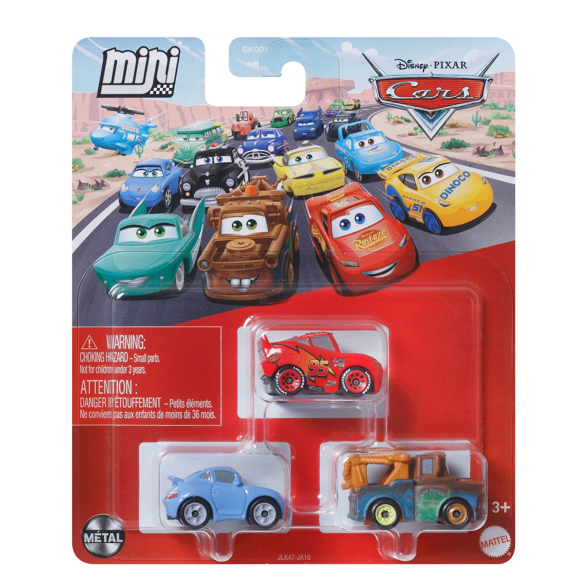 Disney and Pixar Cars Mini Racers 3-Pack, Set of 3 Toy Vehicles from ...