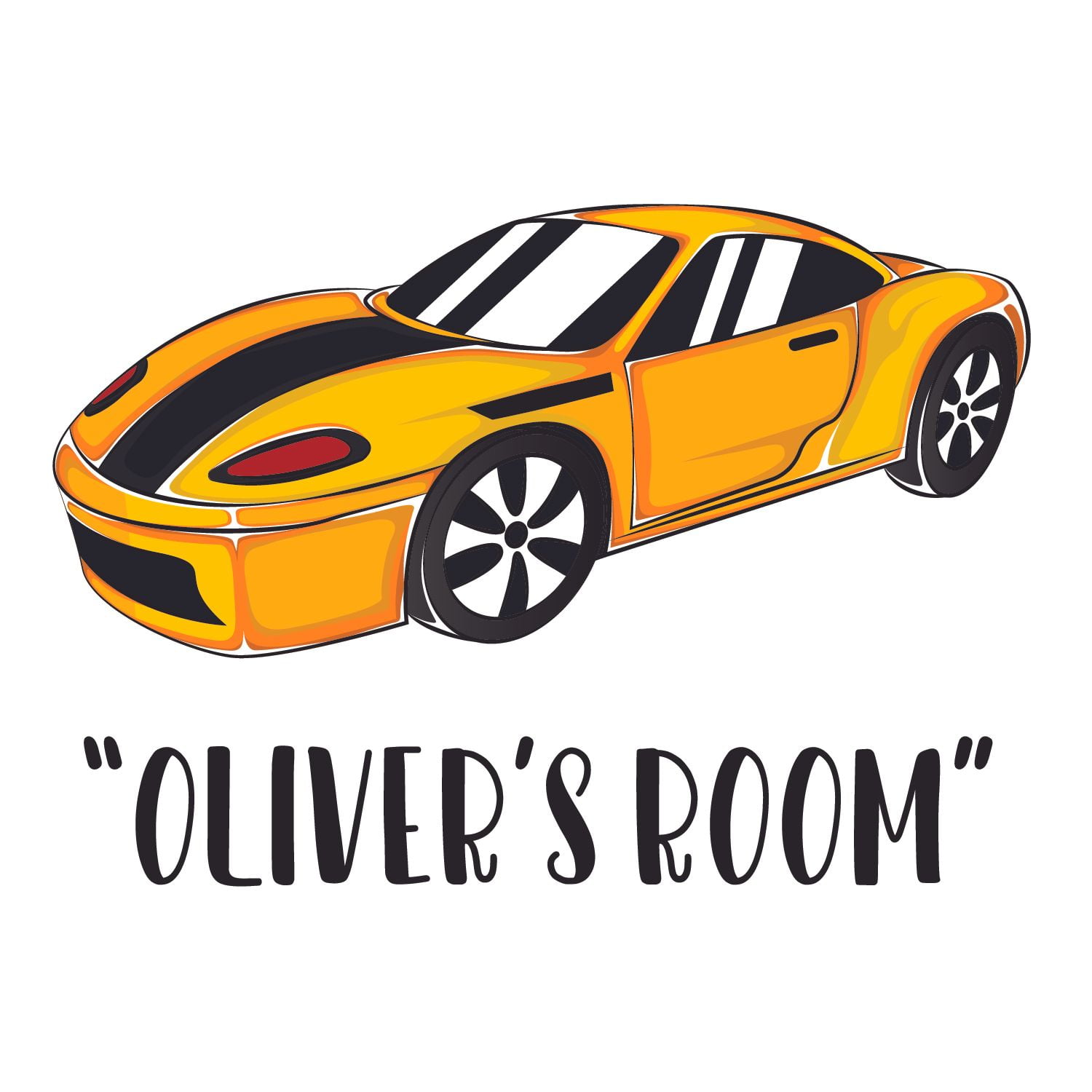 CARS & VEHICLES - Personalized Name Vinyl Home Living Room Classic ...