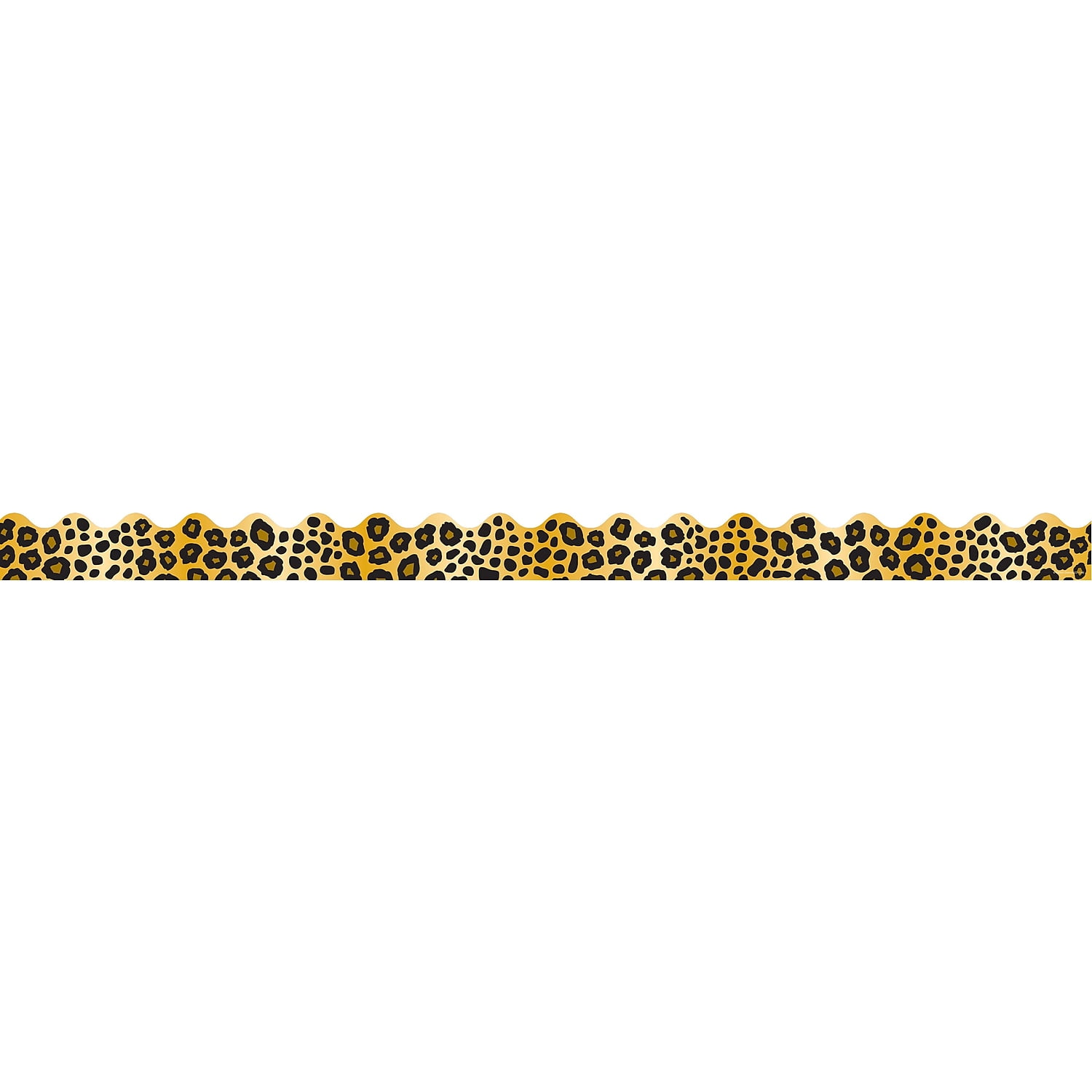 CARSON-DELLOSA 36" x 2.25" Scalloped Leopard Print Borders 13 Strips ...
