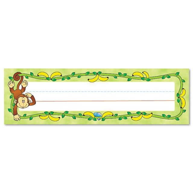 CARSON-DELLOSA PUBLISHING Monkeys Desk Nameplates Name Tag (Set of 36 ...