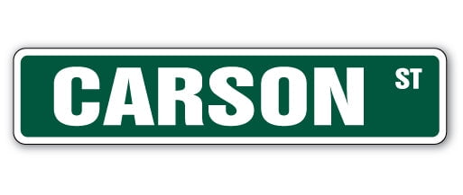 CARSON Street Sign Childrens Name Room Sign | Indoor/Outdoor | 30" Wide ...