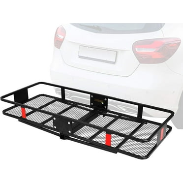 Trailer Hitch Cargo Rack, 60 x 24 x 14 Inch Folding Hitch Mount Cargo ...