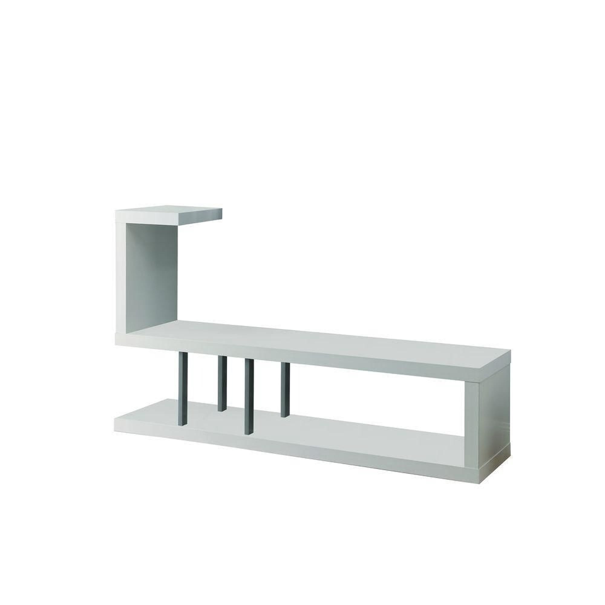 CARTESIAN Modern TV Stand, White, Manufactured Wood, 60x16x36 Inch ...