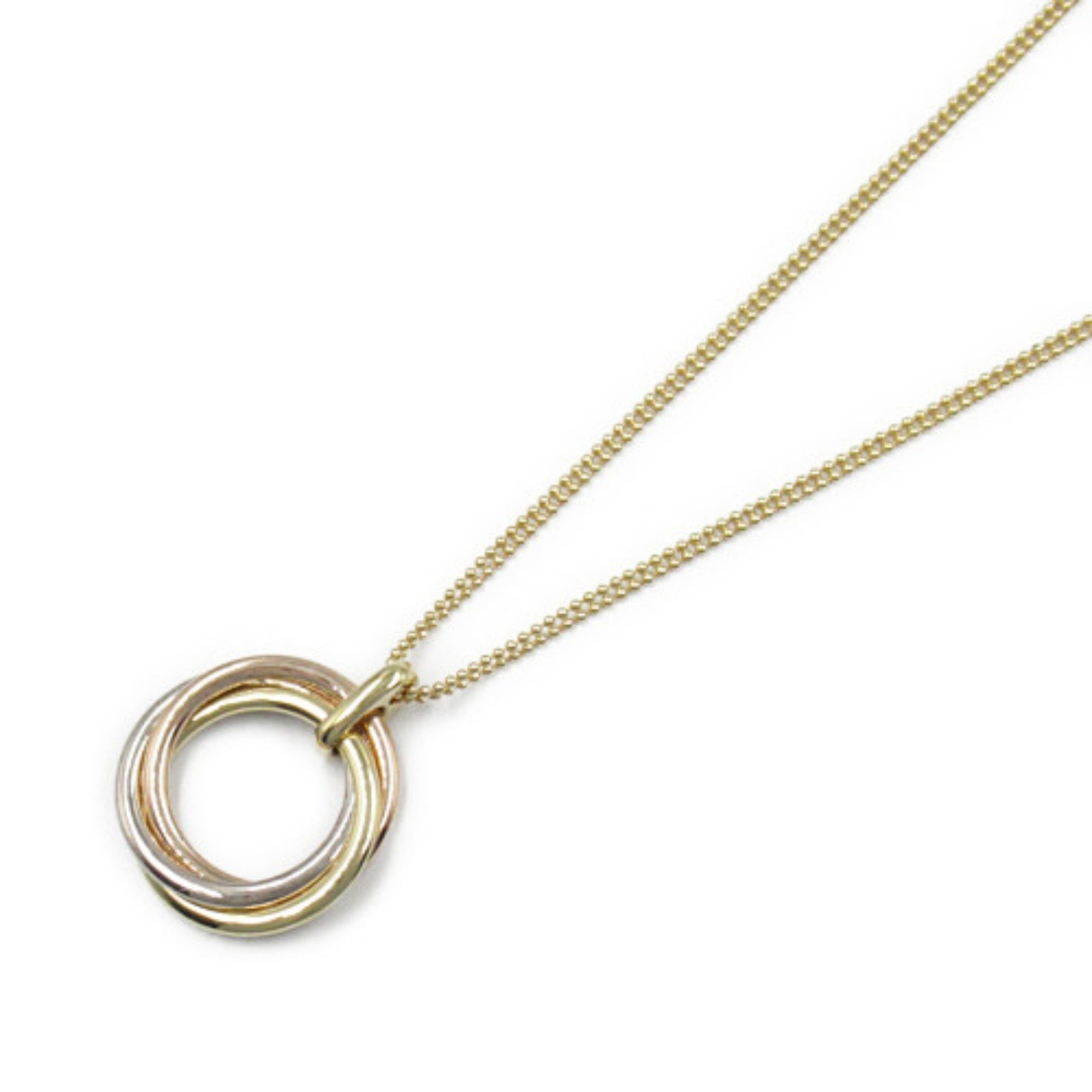Pre-Owned CARTIER Trinity Necklace Large Model K18 (Yellow Gold) K18WG ...