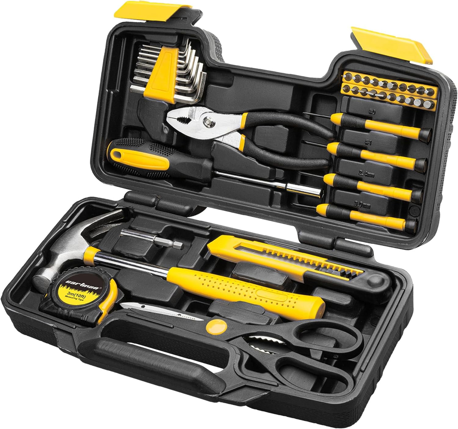 CARTMAN 39 Piece Tool Set General Household Hand Kit with Plastic ...
