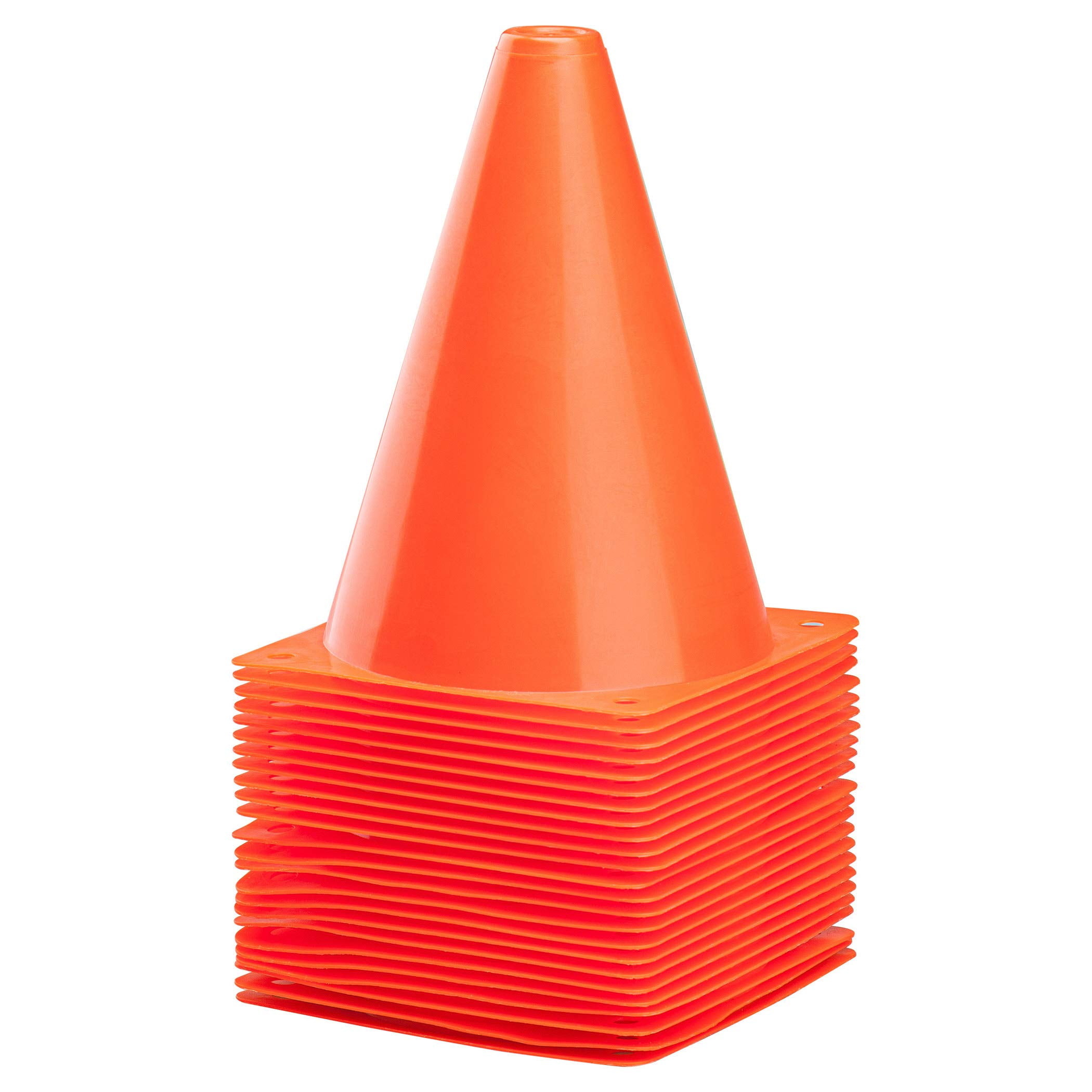 CARTMAN 7 Inch 24 Pack Sports Cones, Agility Field Marker Cones ...