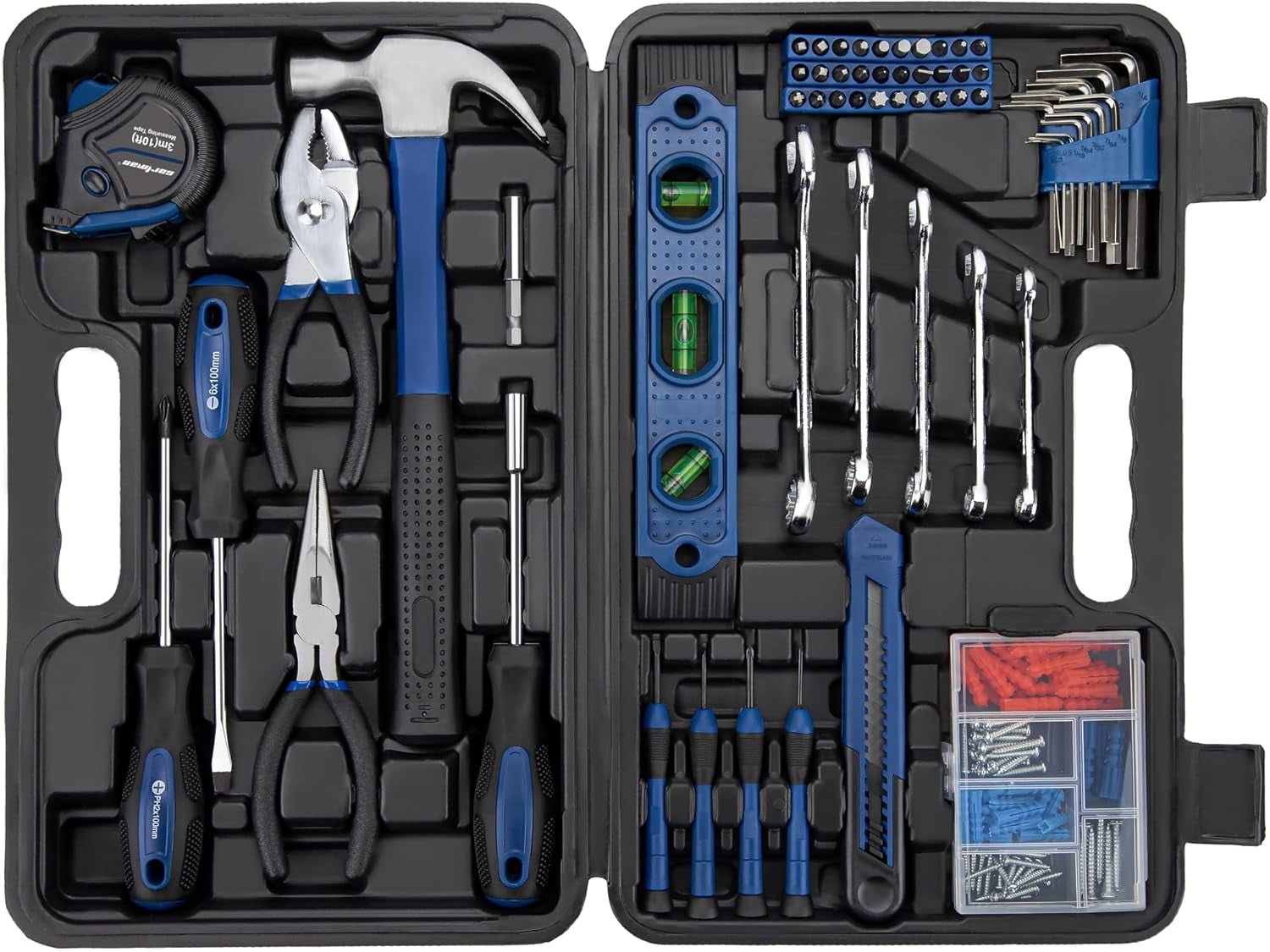 CARTMAN Tool Set General Hand Tool Kit with Plastic Toolbox Storage ...