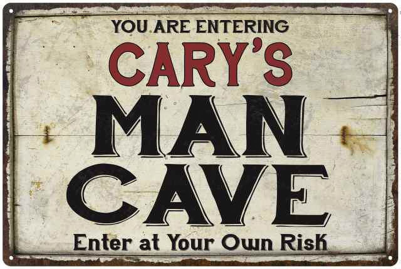 CARY'S Man Cave Sign Rustic 8 x 12 High Gloss Metal 208120035495 ...