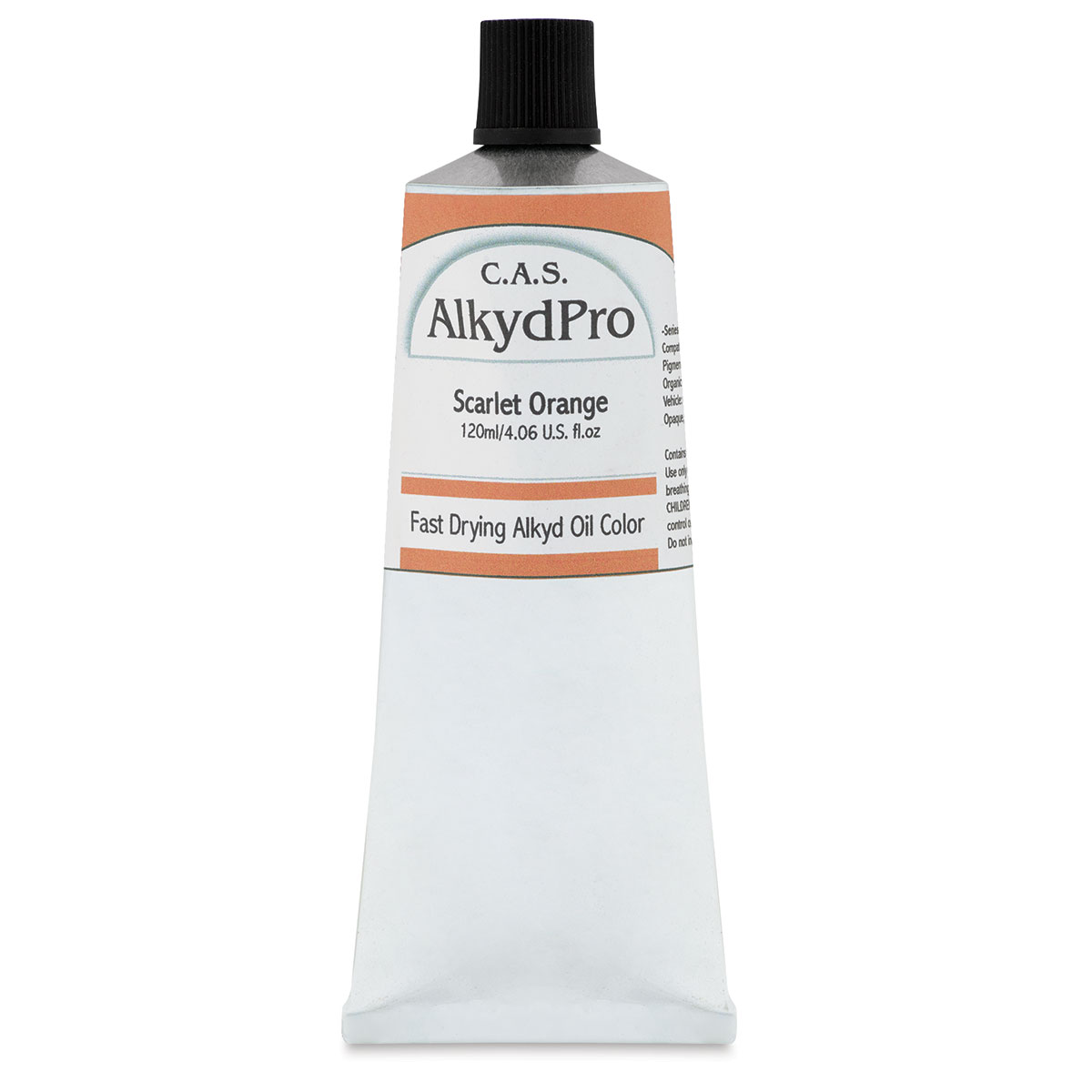CAS AlkydPro Fast-Drying Alkyd Oil Color - Scarlet Orange, 120 ml tube ...