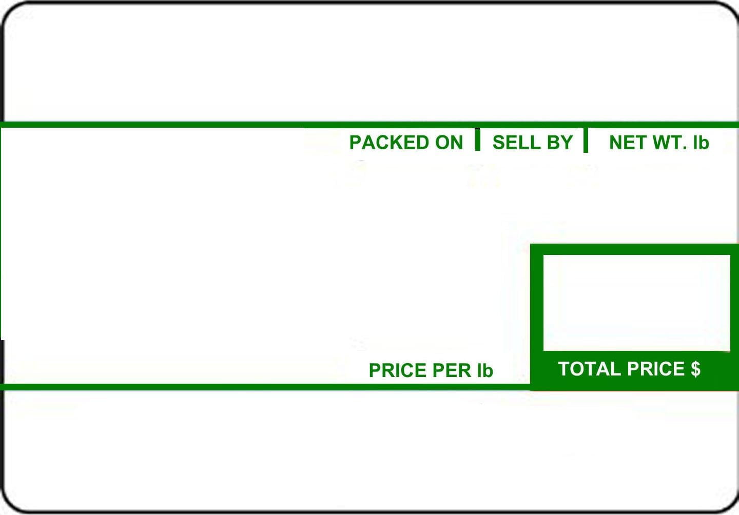 CAS LST-8010 Printing Scale Label, Printed in USA, 58 x 40 mm, UPC 12 ...