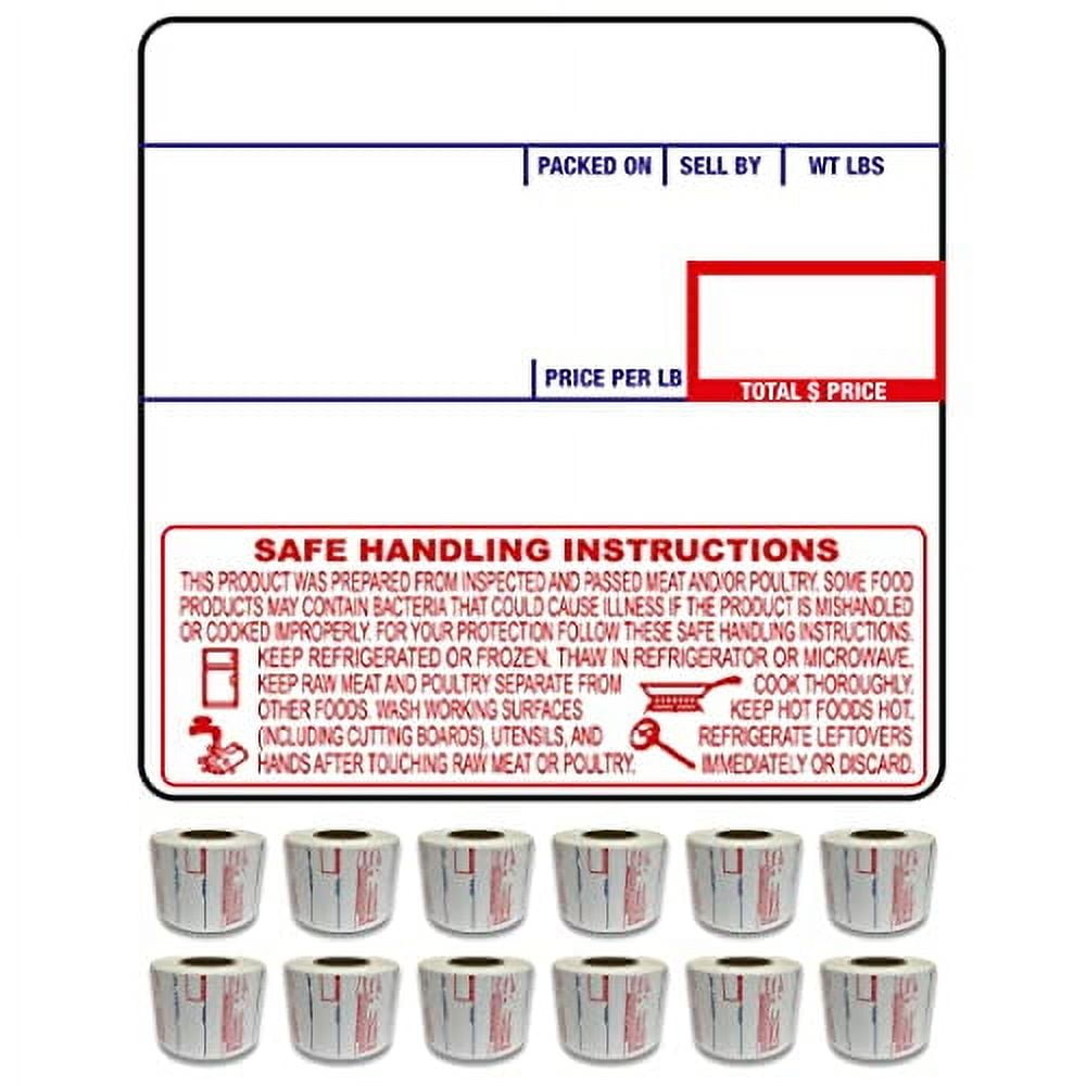 CAS LST-8040 Printing Scale Label, 58 x 60 mm, UPC/Safe, 12 Rolls per ...