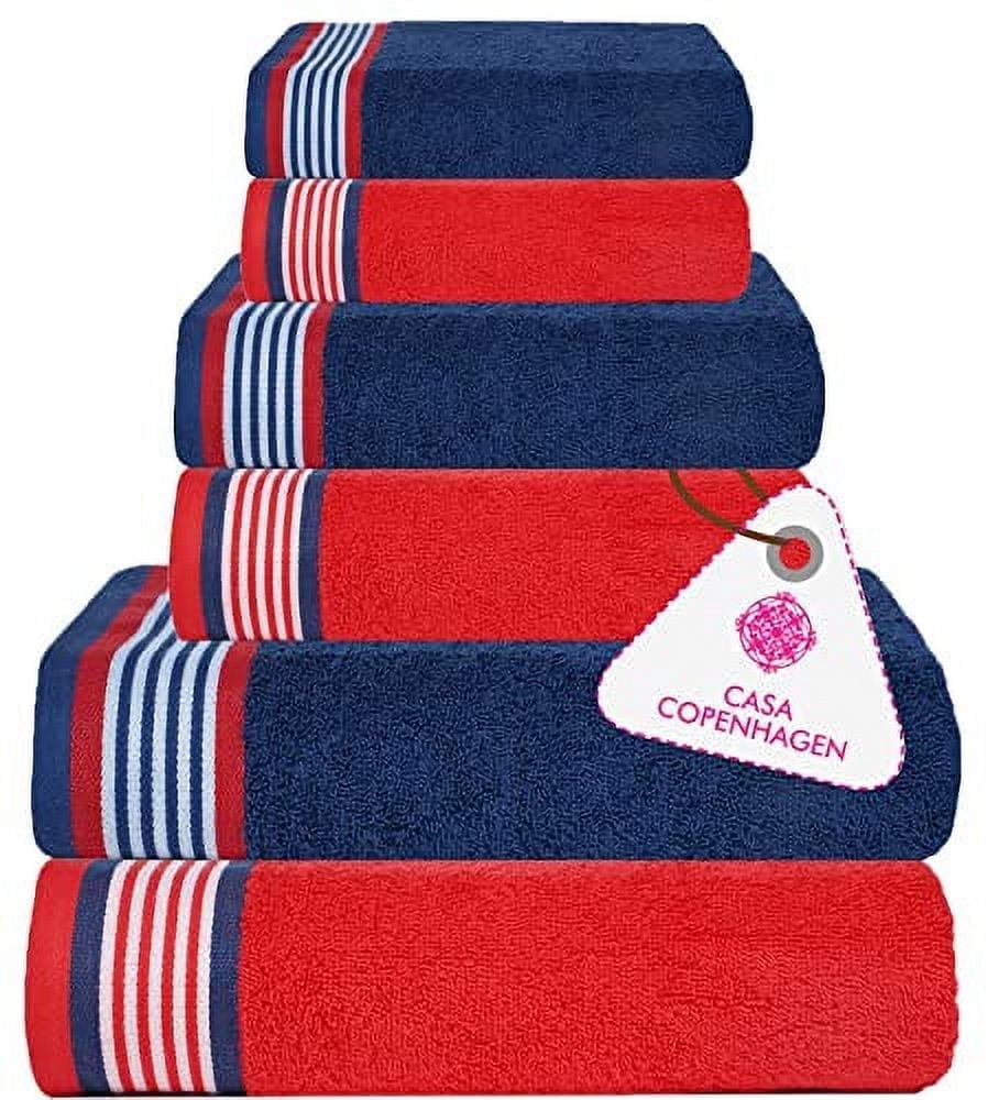 CASA COPENHAGEN Designed in Denmark 550 GSM 2 Large Bath Towels 2 Large ...