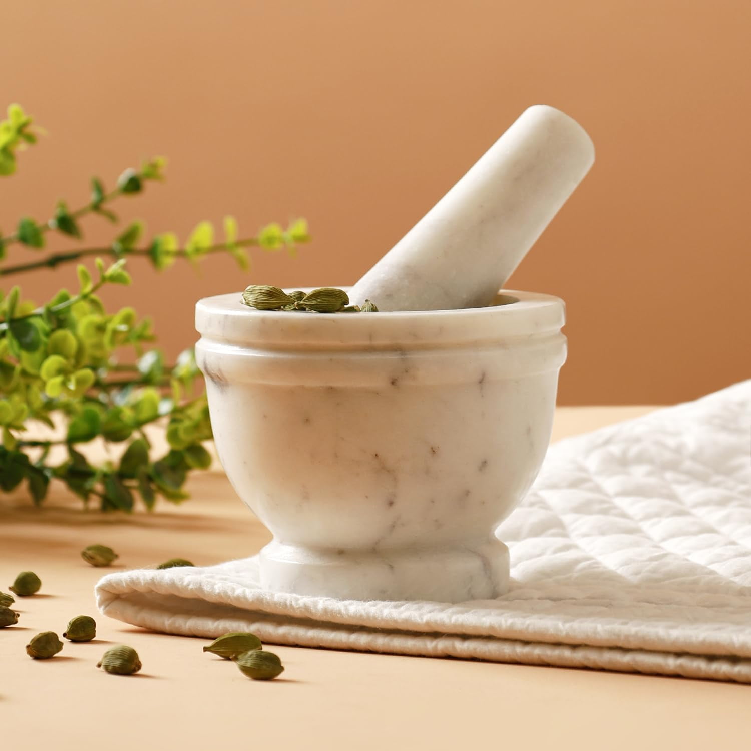 CASA DECOR Vivid Vibration Mortar Pestle Set Okhli Masher Khalbatta ...