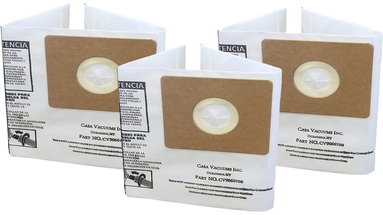 Casa Vacuums Replacement Bags, Shop-Vac Type A, 1.5-Gallon, 9066700 ...