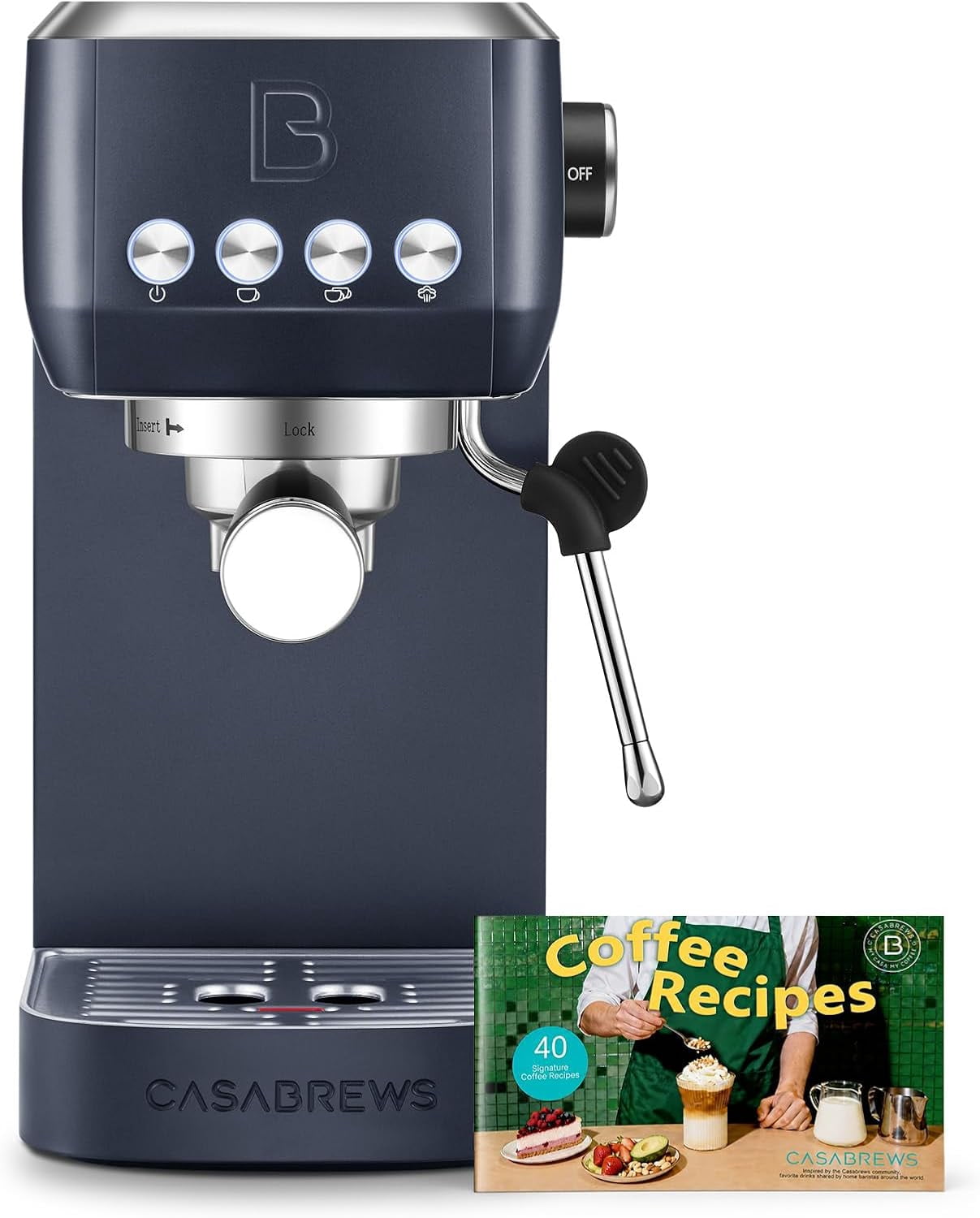 CASABREWS 3700 Essential 20 Bar Espresso Machine with Milk Frother ...