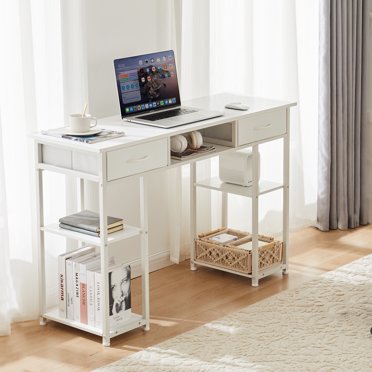 PIT66 Oak Wood Gaming PC Laptop Workstation Computer Desk Table, Office ...