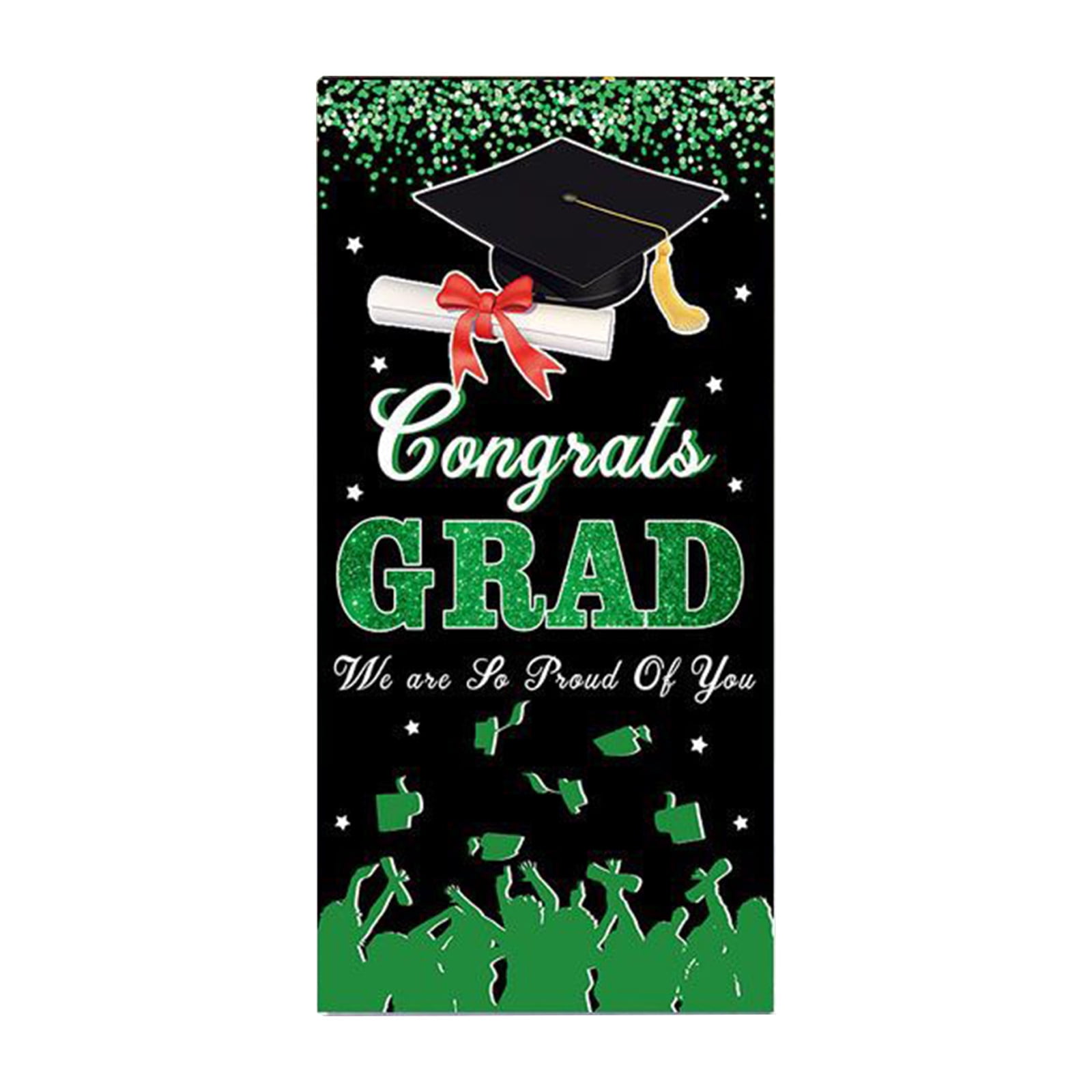 CASAFUN 2024 Extra Large Black Base Graduation Banner with 4 Holes in ...