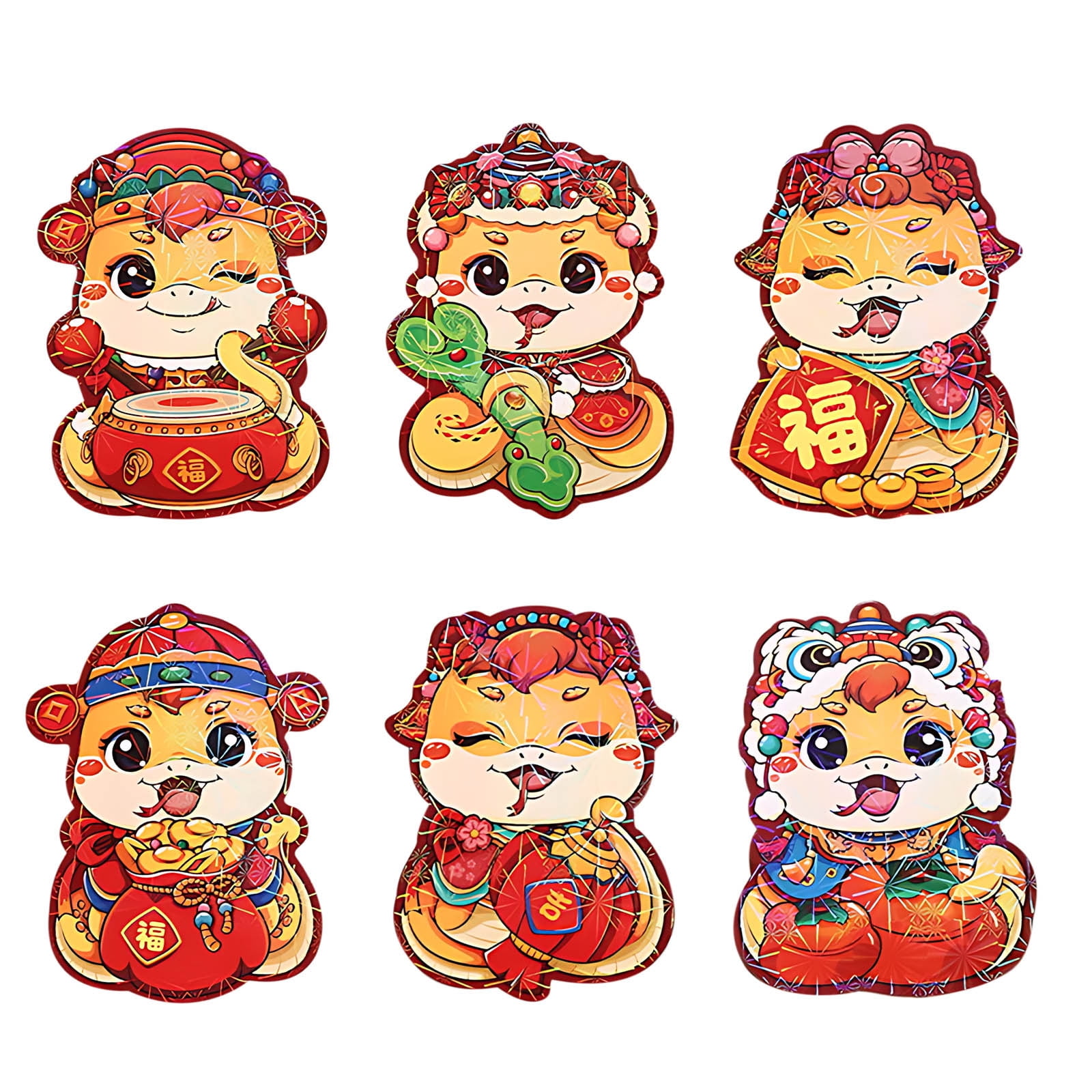 CASAFUN 6pc Pressure Chinese Red Envelopes, 2025 Year of the Snake New ...