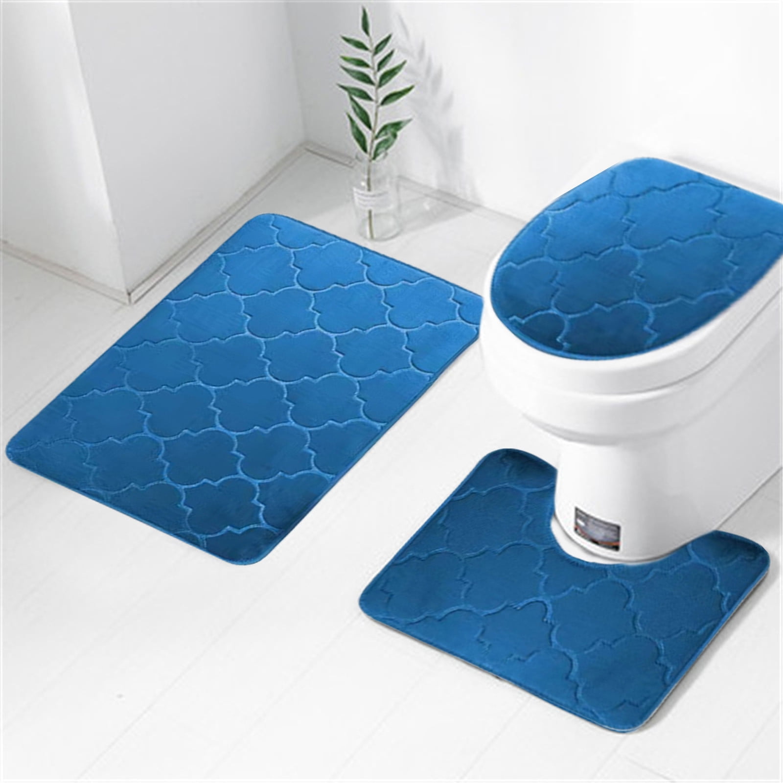 CASAFUN Bathroom Toilet Cover, Absorbent Printed Floor Mats, Non-slip ...