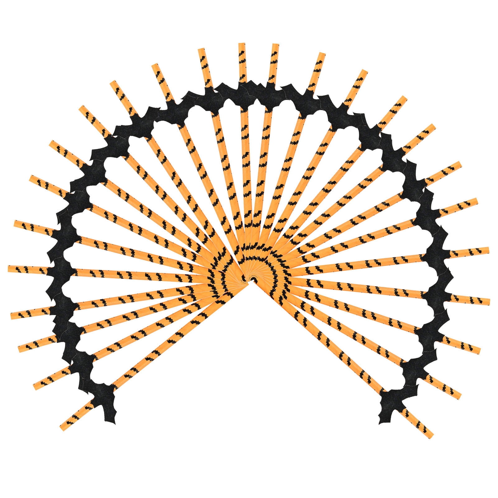 CASAFUN Bling Glitter Halloween Party Favors Straws Crazy Spooky ...