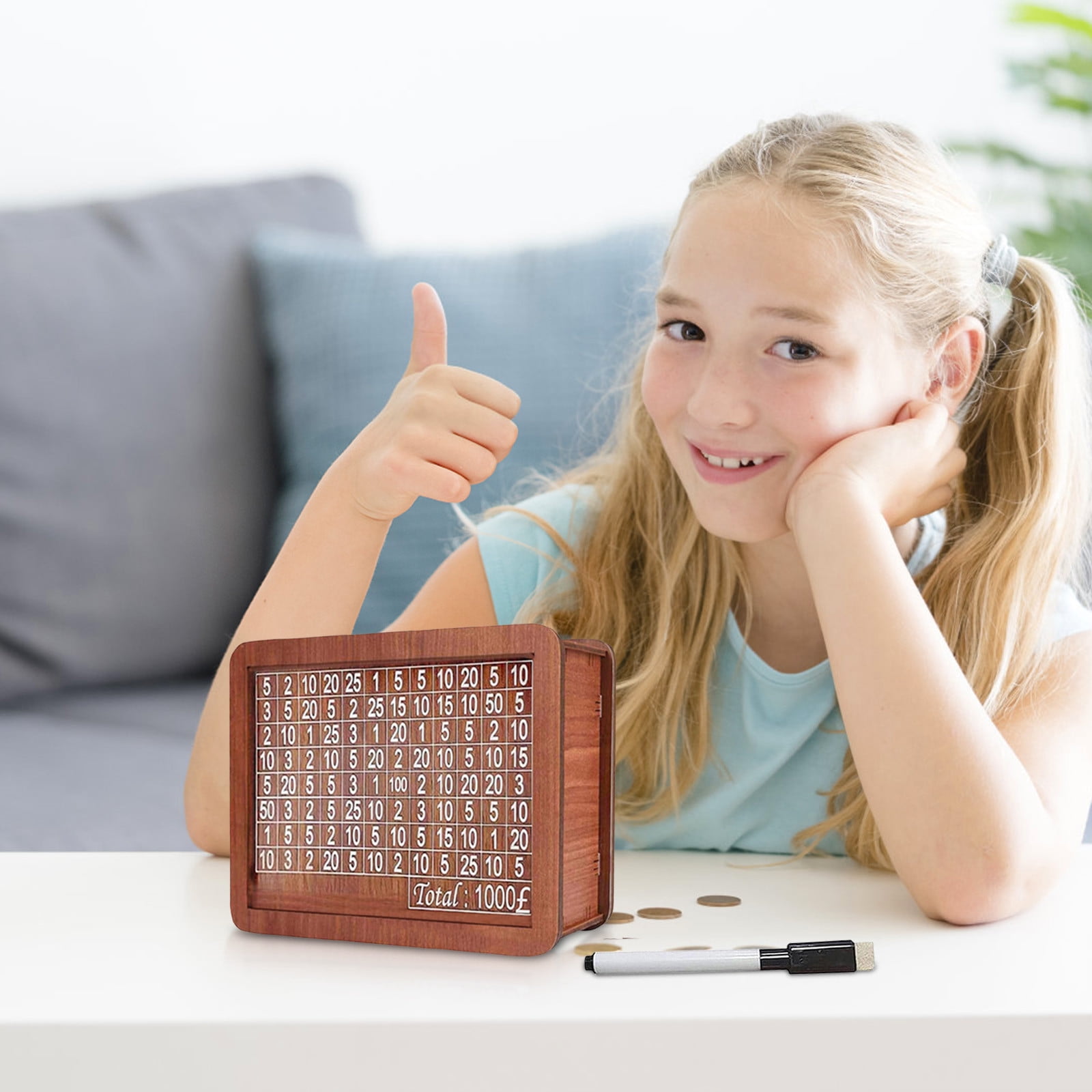 CASAFUN Cash Vault Wooden Savings Box, 2024 New Wooden Cash Saver Money ...