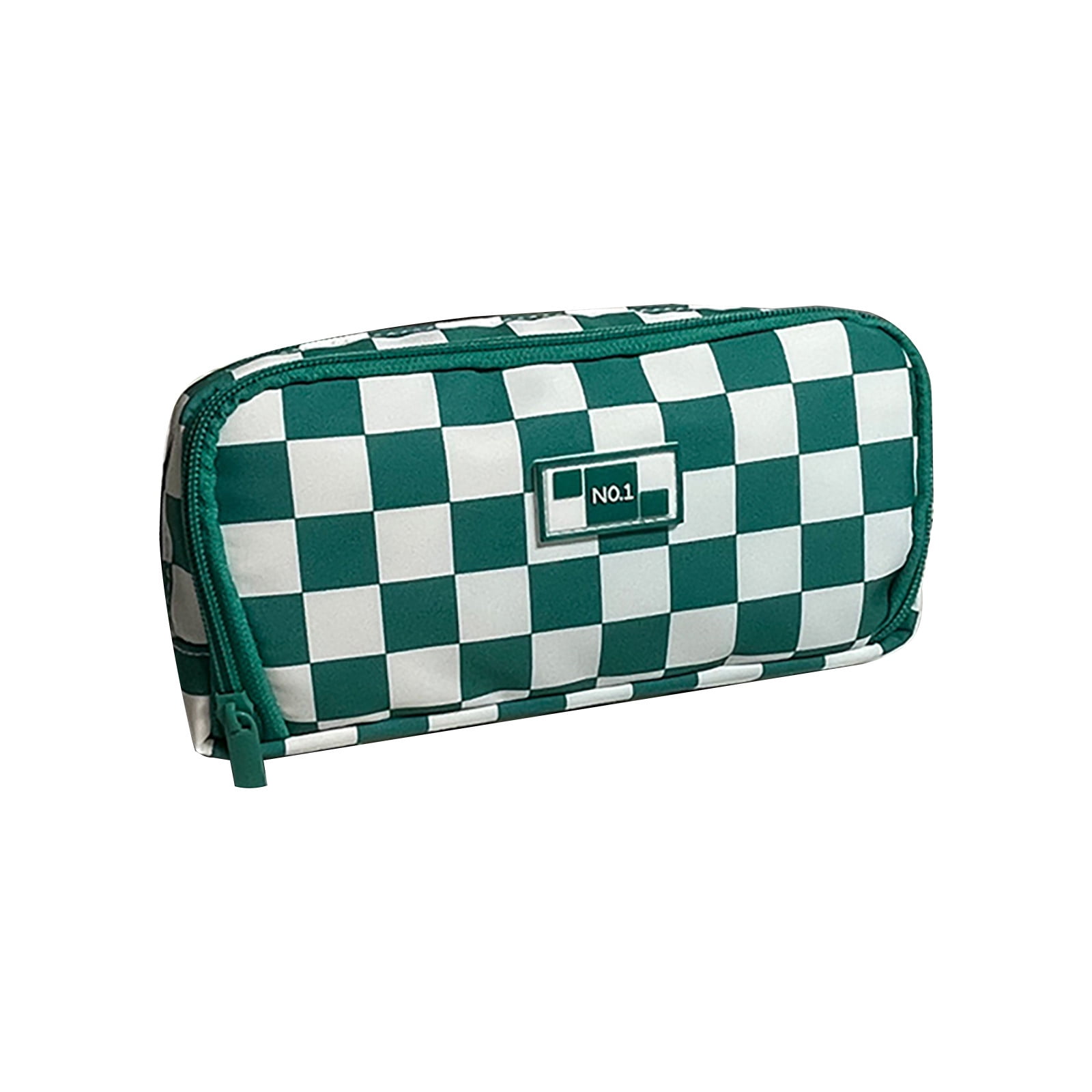 CASAFUN Checkerboard Makeup Bag Check Geometric Checker Pattern Travel ...