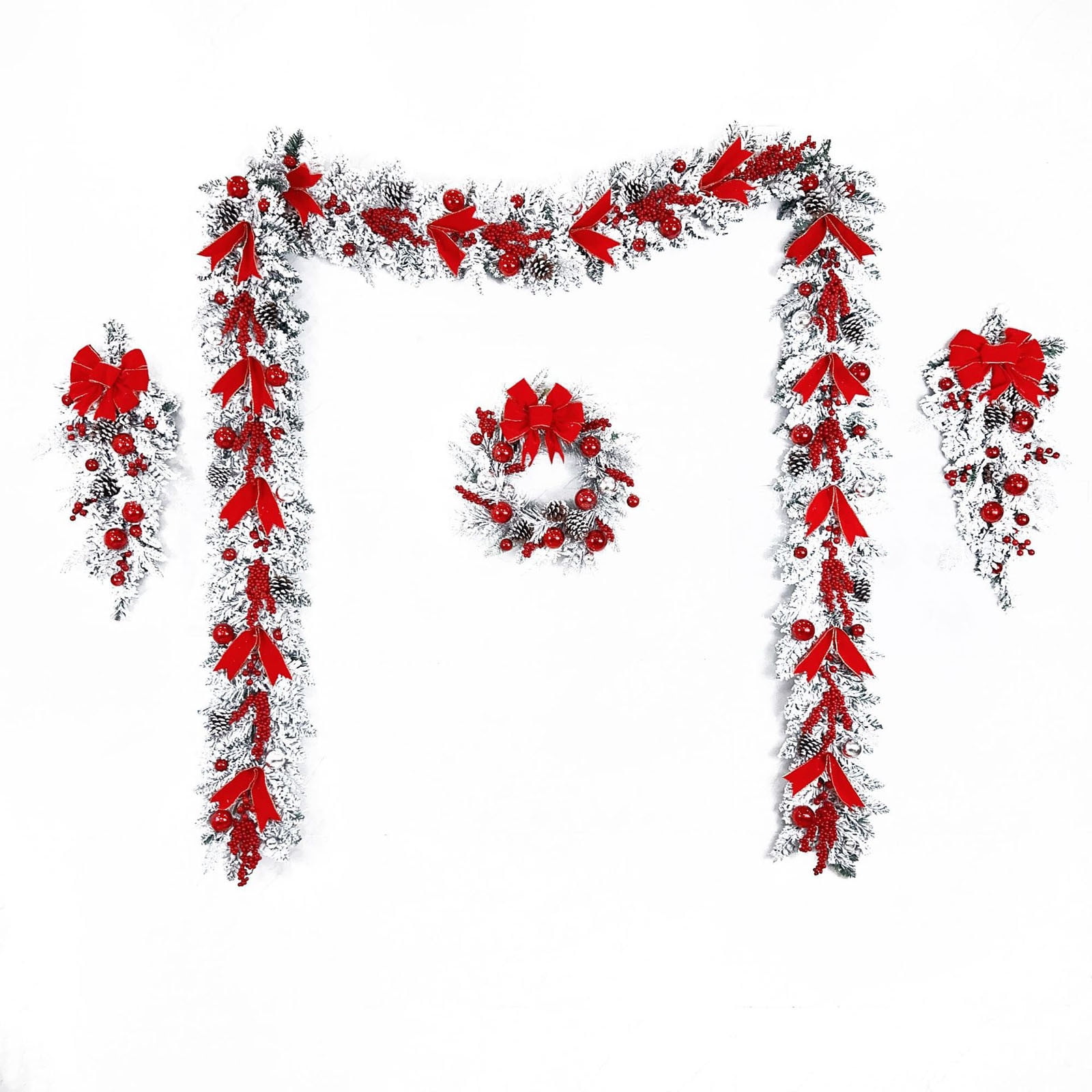 CASAFUN Christmas Wreaths, Garlands & Swags, Christmas Wreath and ...