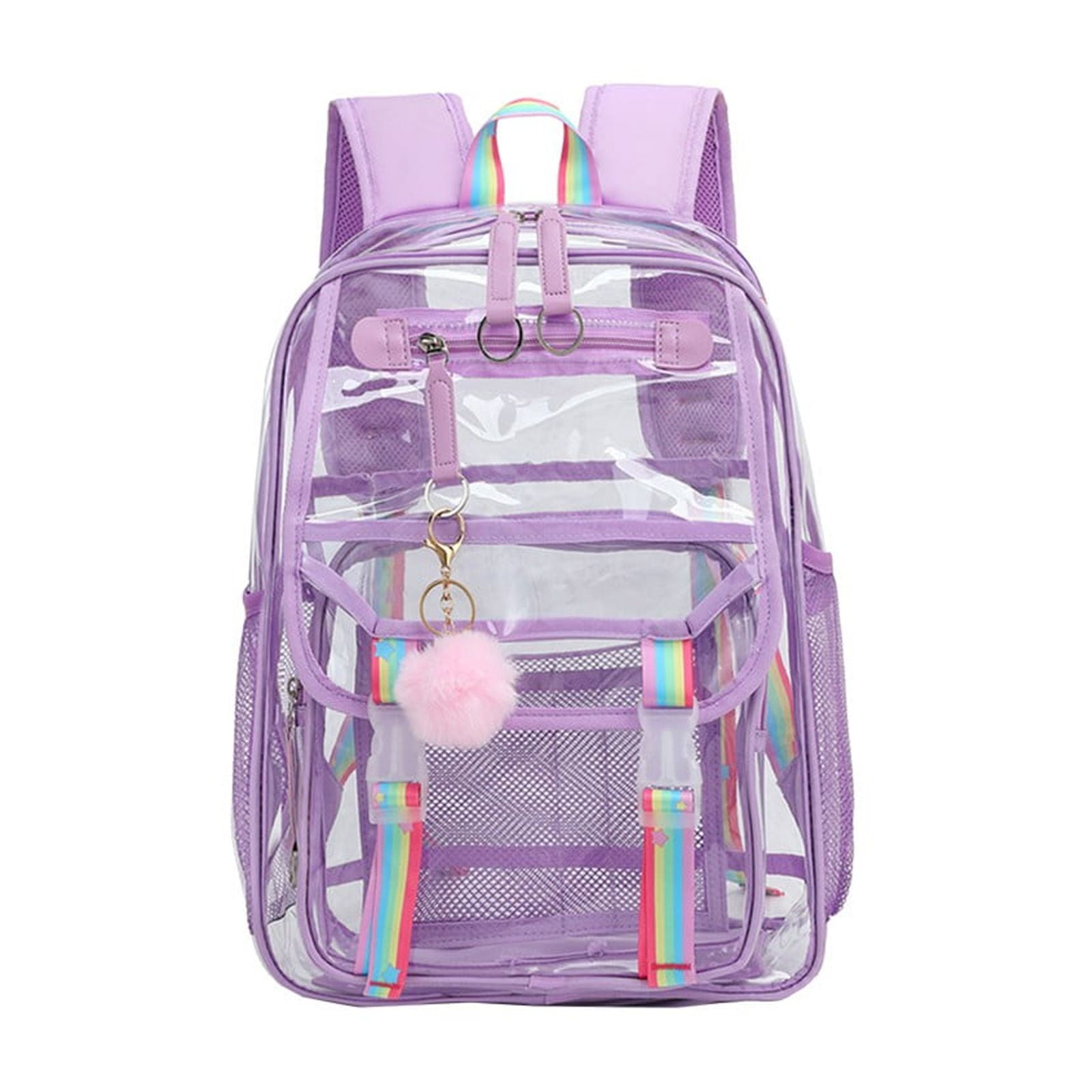 CASAFUN Clear Backpack Stadium Approved with Reinforced and Wider ...