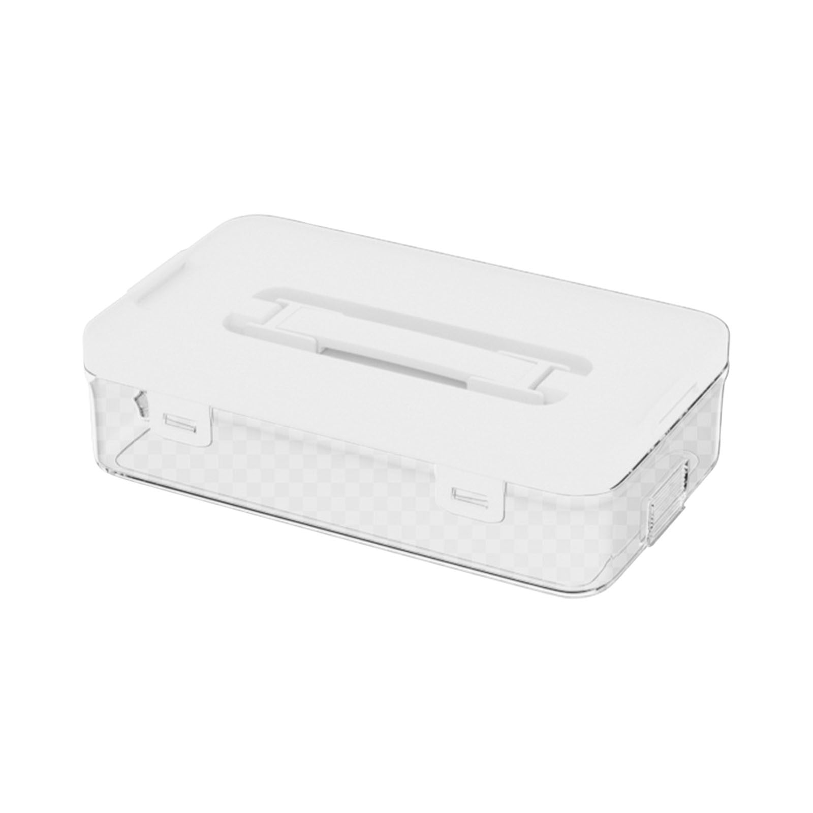 CASAFUN Clear Plastic Storage Container with Lid & Handle, Multipurpose ...