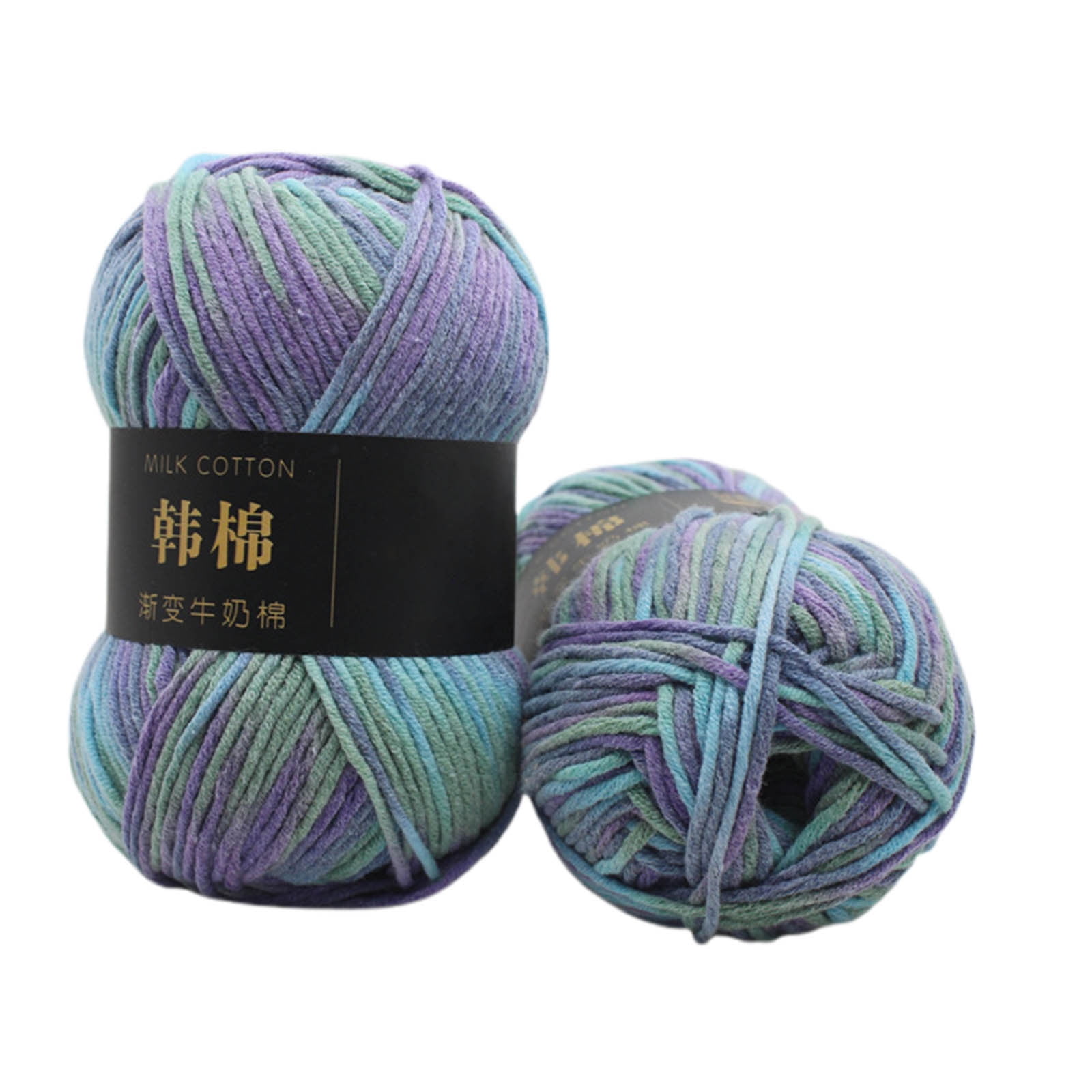 CASAFUN Colorful Cotton Wool Yarn, Hand Knitting 50g Knitting Crochet ...