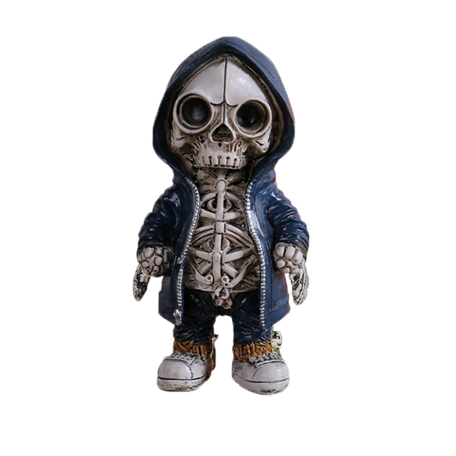 CASAFUN Cool Skeleton Man Figurines Street Dance Style Skull Resin ...