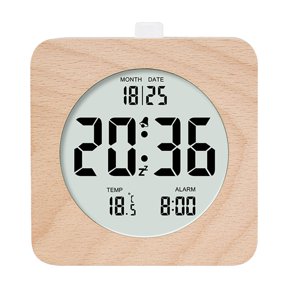 VOCOO Mini Digital Alarm Clock, 3.5'' LCD, Backlight, Indoor Temp ...