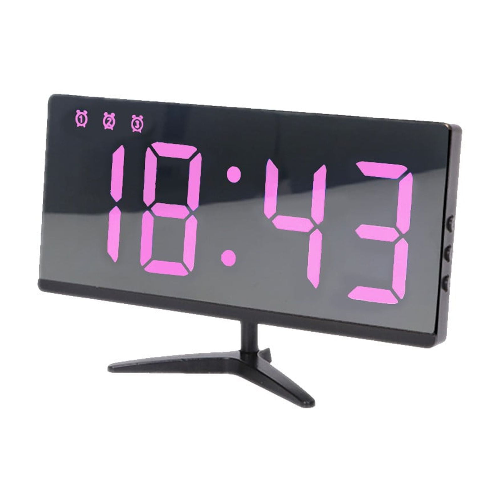 CASAFUN Digital Alarm Clock LED Mirror Electronic Clock Large LCD ...