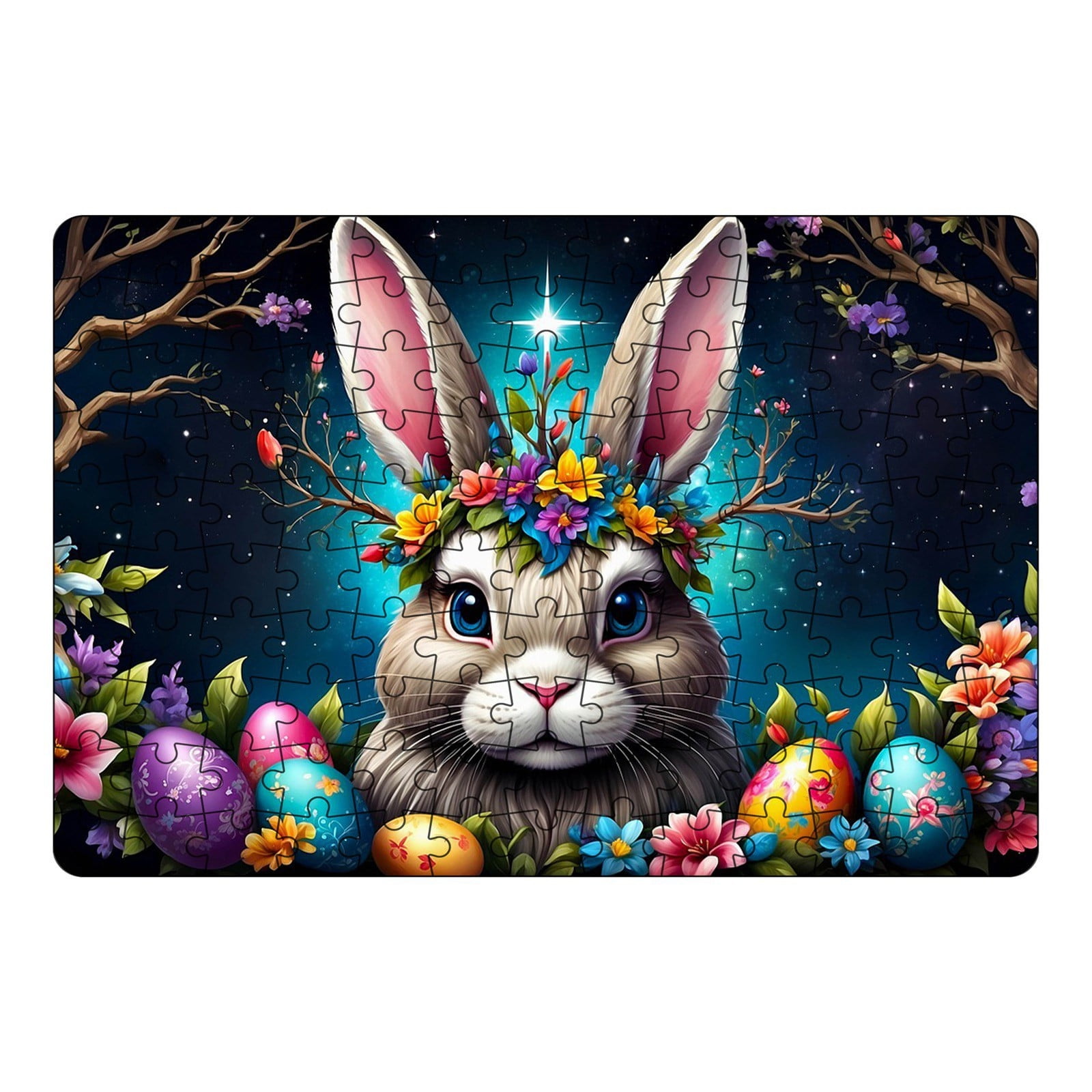 CASAFUN Easter Bunny Jigsaw Puzzles for Adults,Learning Educational ...