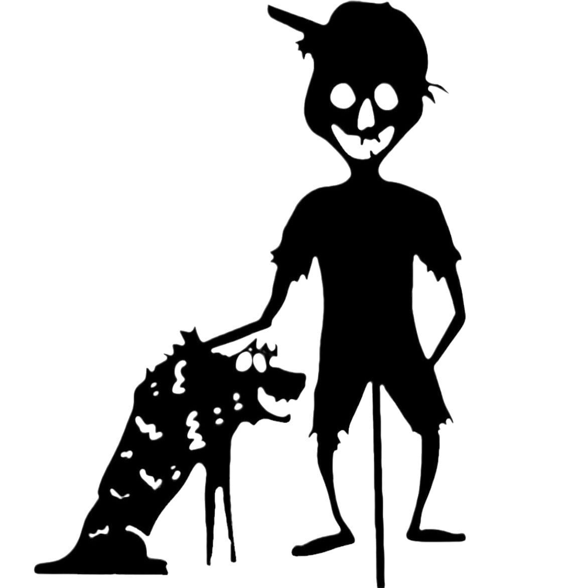 CASAFUN Halloween Devil Kid Children Silhouette Garden Art Statues ...
