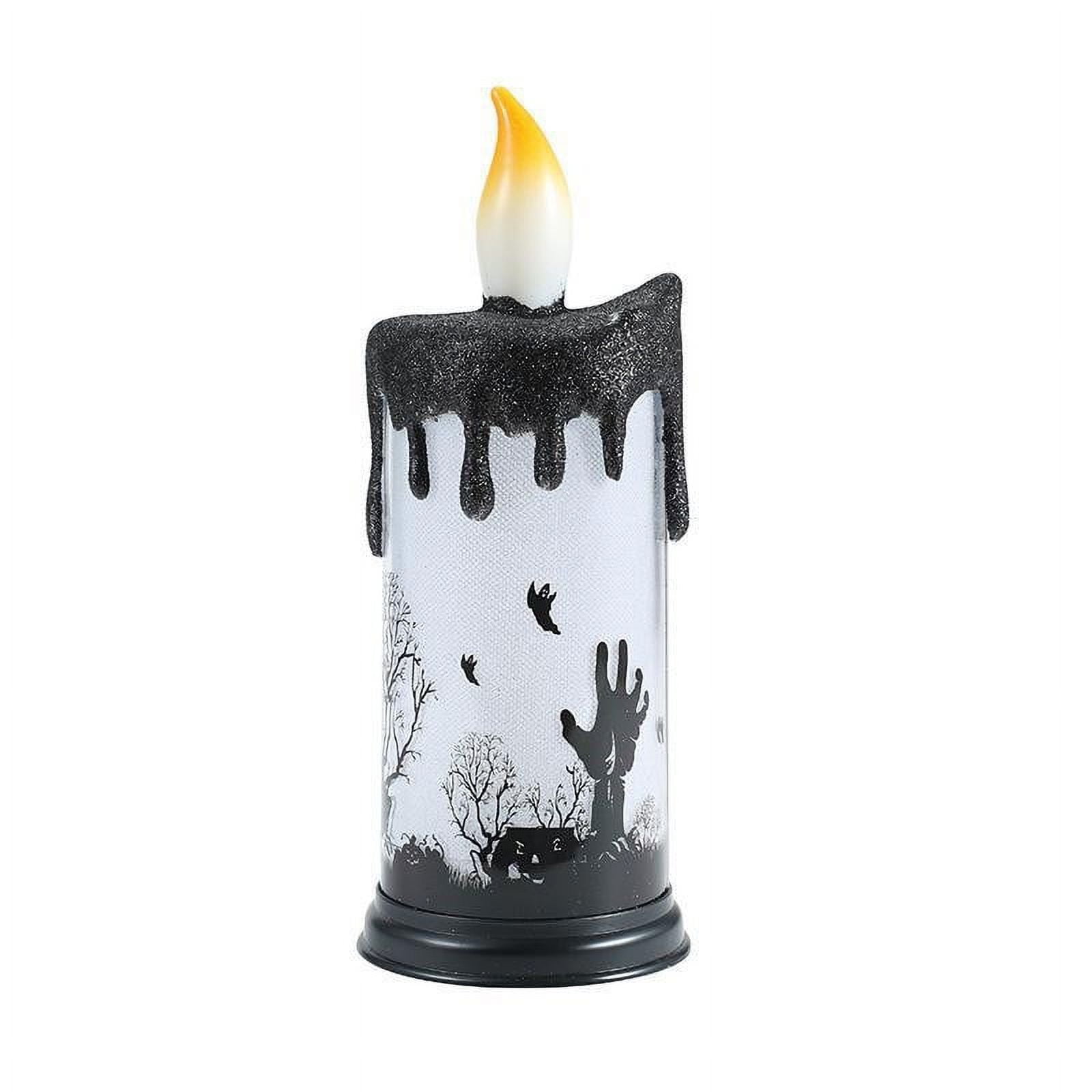 CASAFUN Halloween Flameless Flickering Candles, Battery Operated Real Wax Electric LED Halloween ...