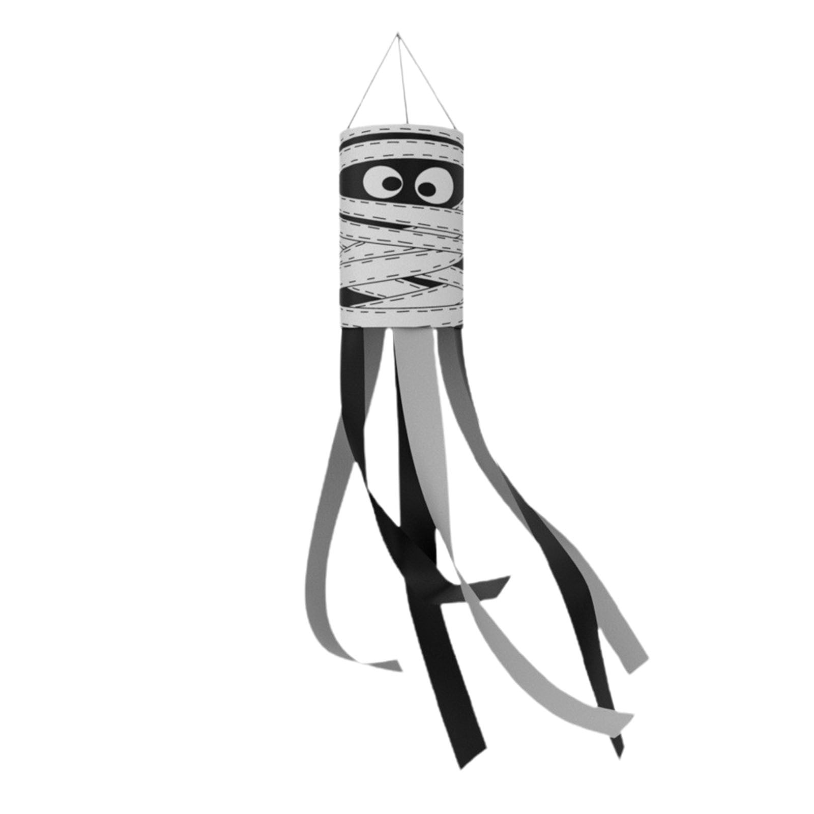 CASAFUN Halloween Ghost Windsock Flag Decorations, Hanging Happy ...