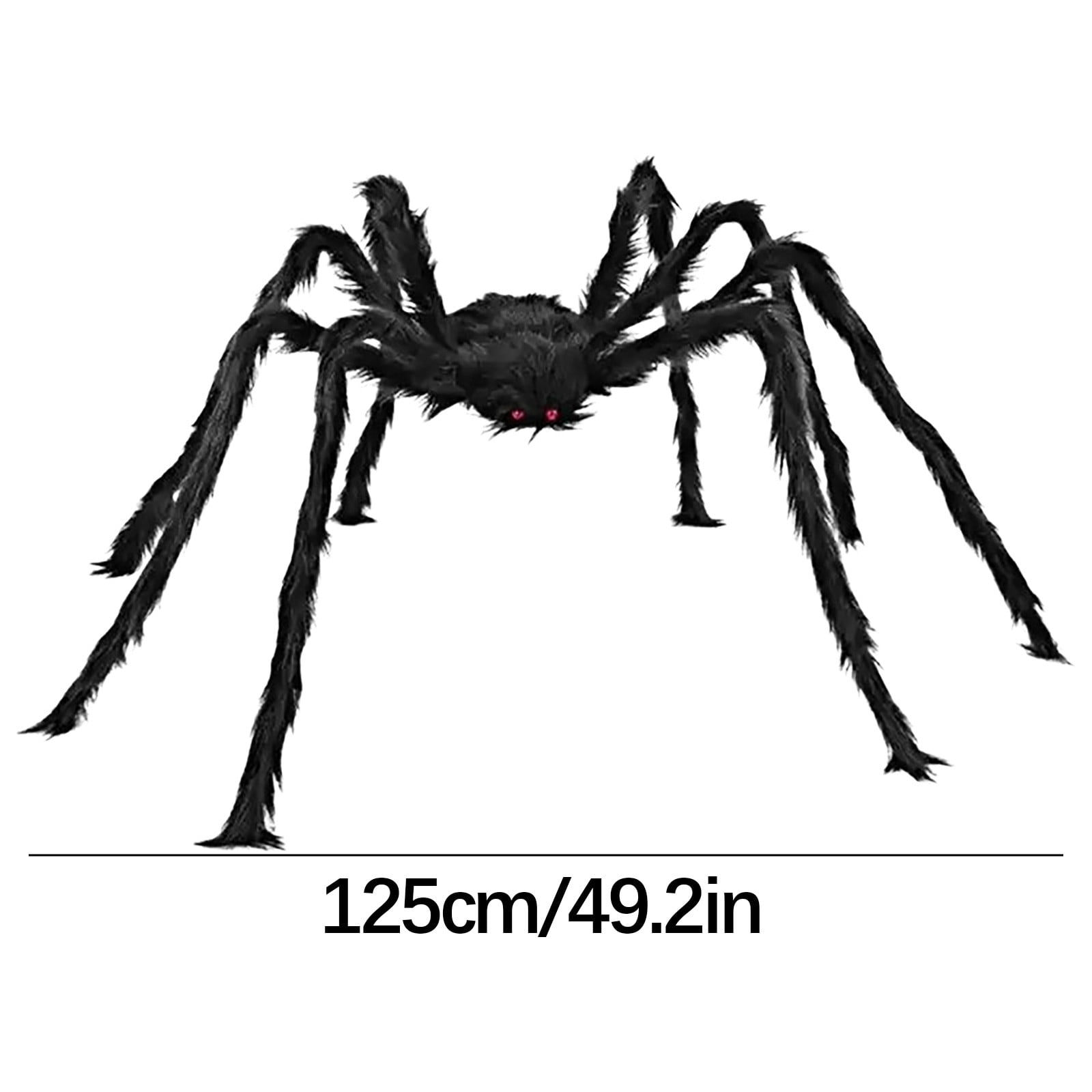 CASAFUN Halloween Giant Spider Realistic Hairy Spider with Ghost Skull ...