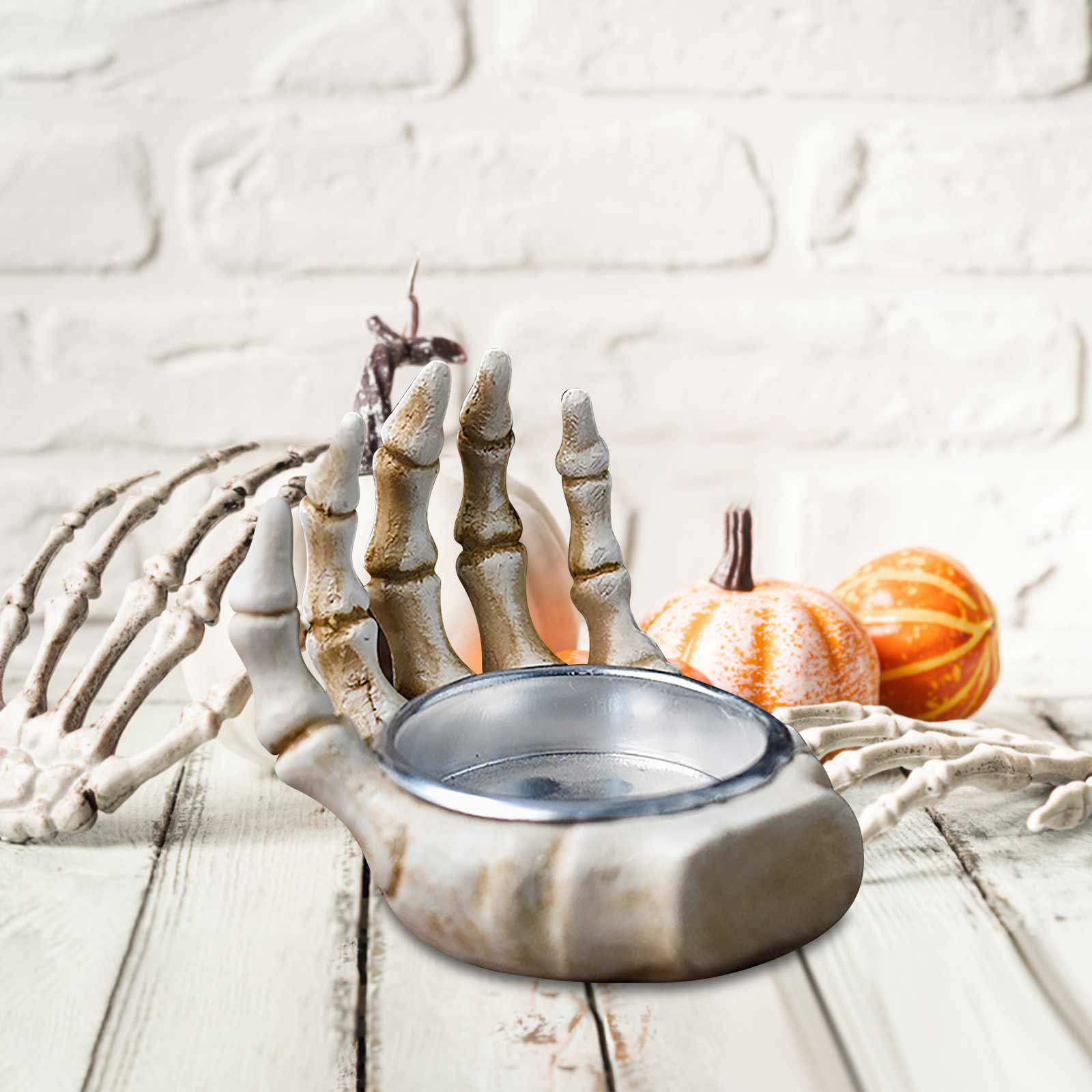 CASAFUN Halloween Haunted House Resin Figurine with Skeleton Terror ...