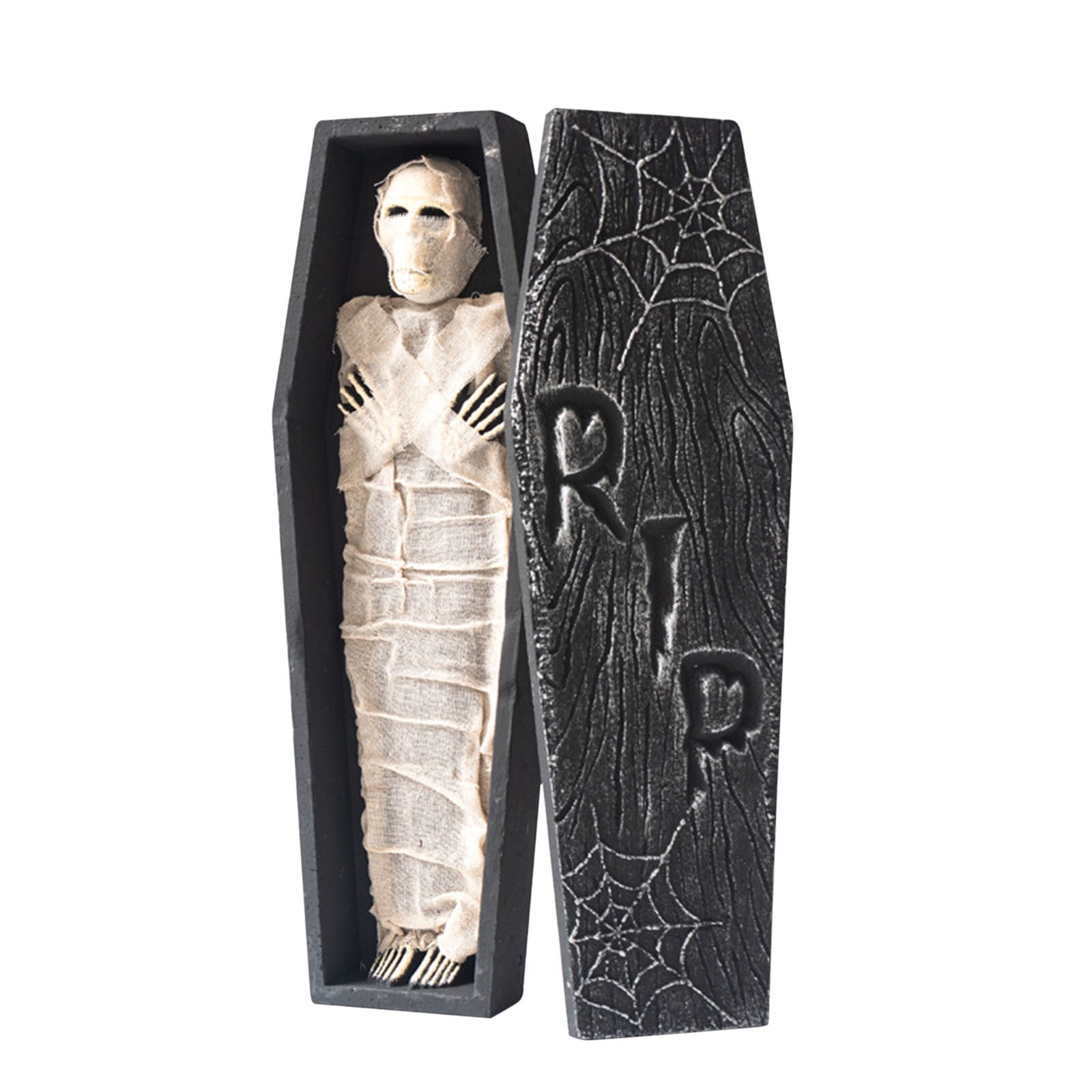 CASAFUN Halloween Ornament Mummy Skeleton Spider Coffin Haunted House ...