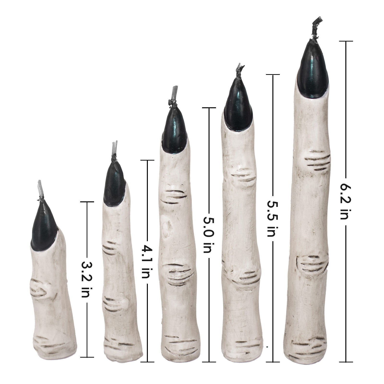 CASAFUN Halloween Skeleton Candles Horror Finger Candles,Halloween ...