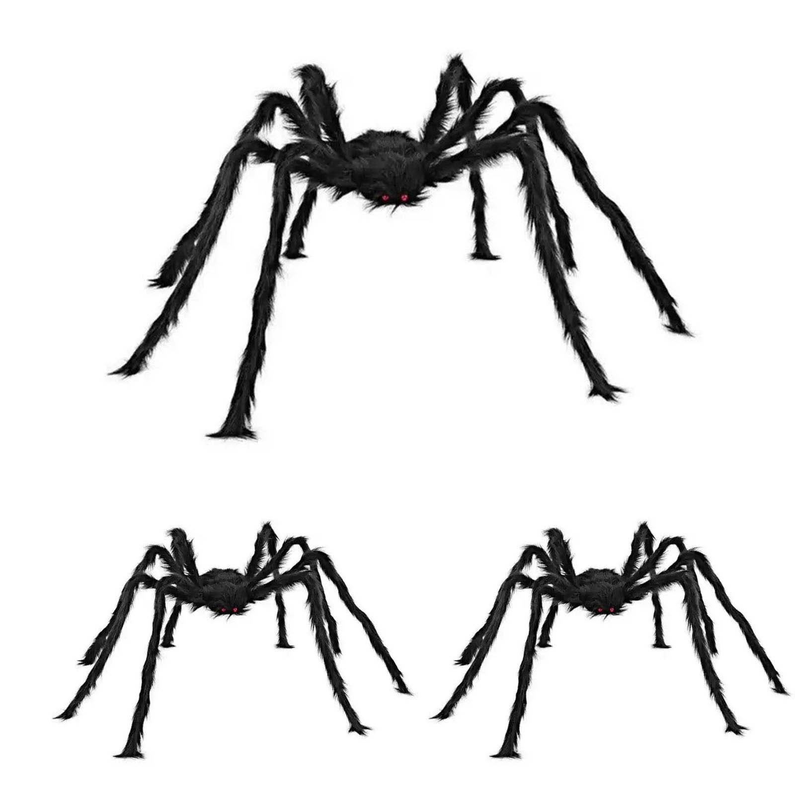 CASAFUN Halloween Spider Decorations, Realistic Hairy Spiders, Large ...