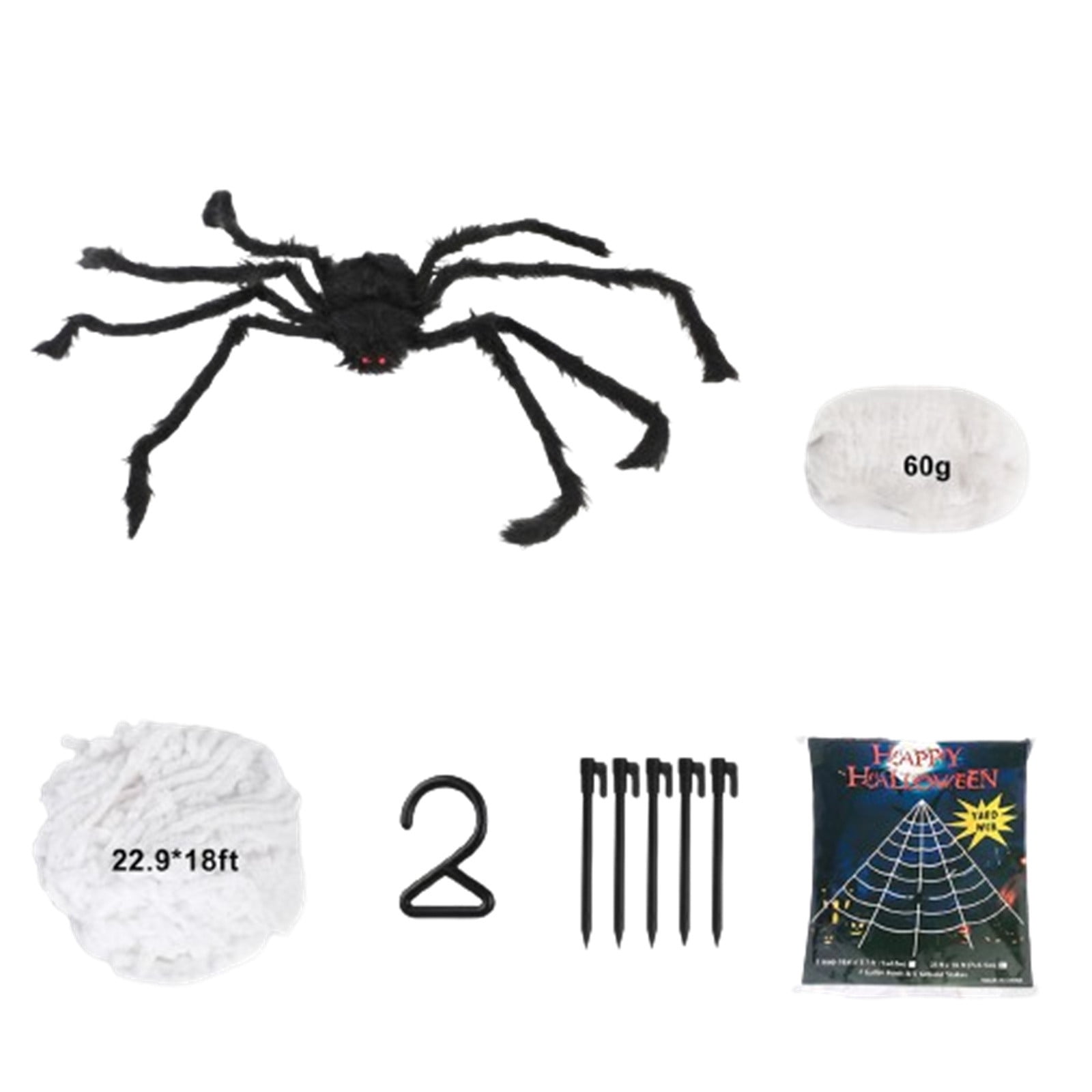 CASAFUN Halloween Spider Decorations, Realistic Hairy Spiders, Large ...