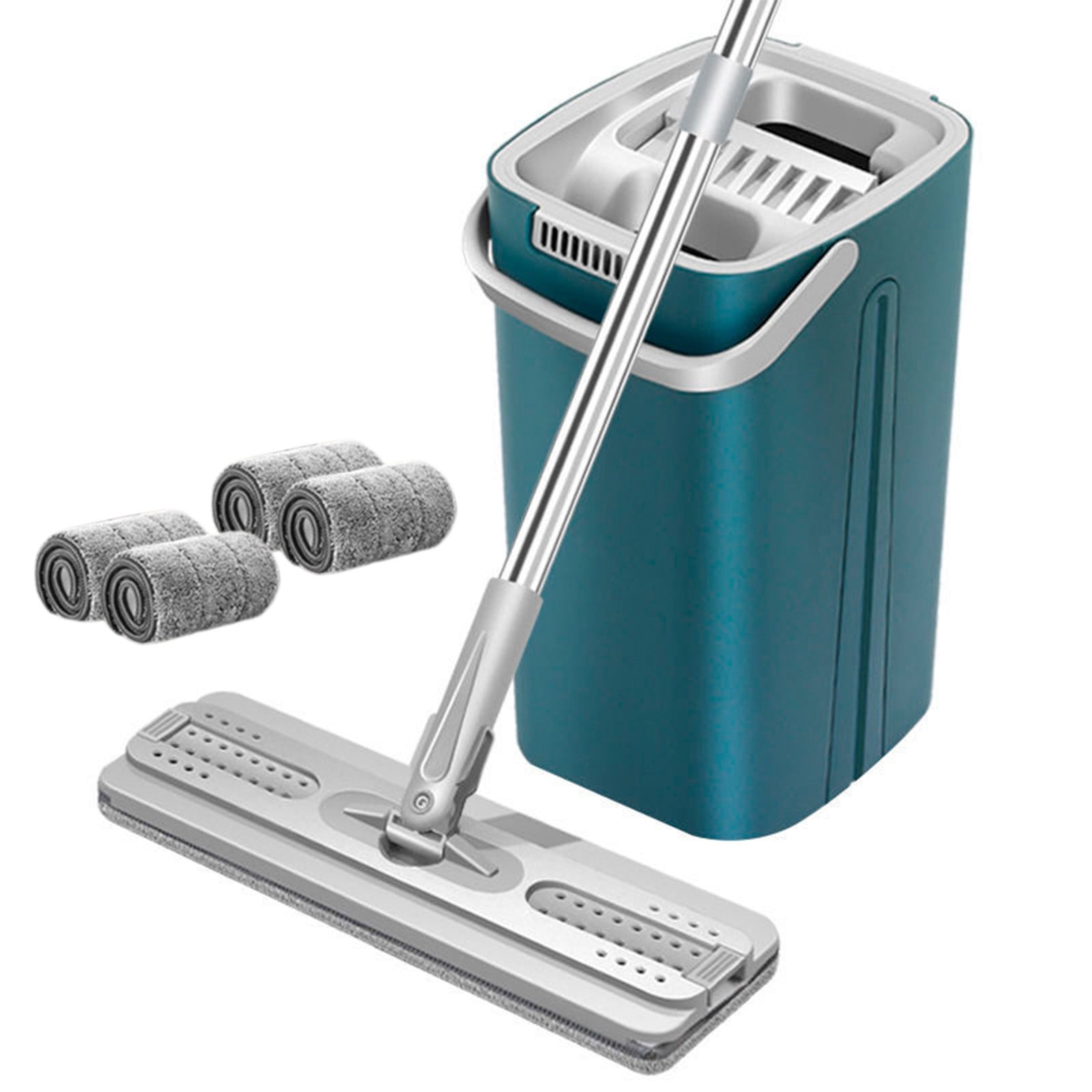 CASAFUN Hand-free Floor Mop and Bucket Set, Scratch Mop Set, Reusable ...