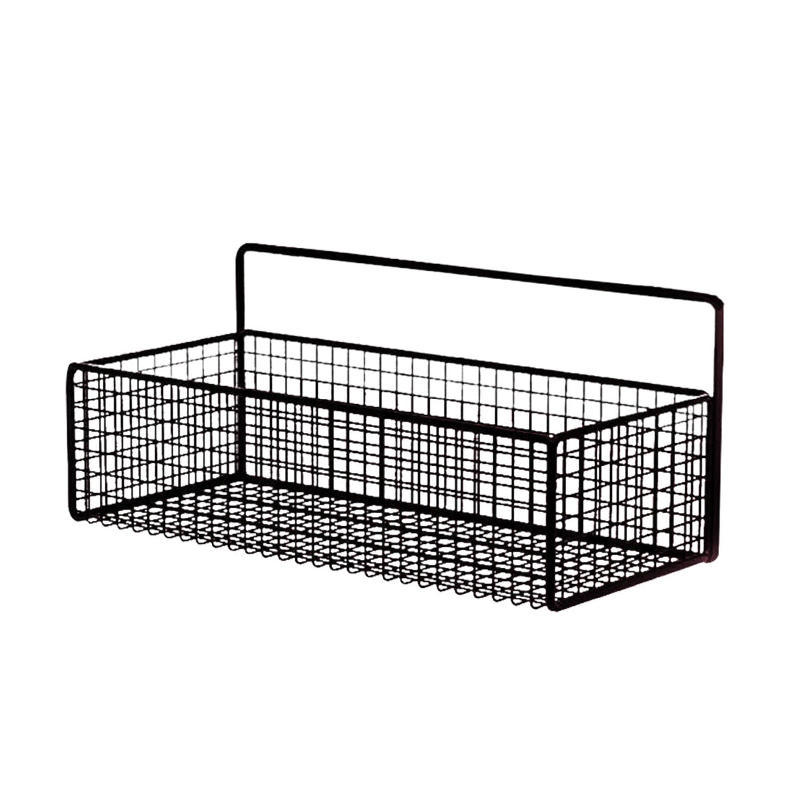 CASAFUN Hanging Kitchen Baskets, Wall Mount Fruit Basket No Drilling ...